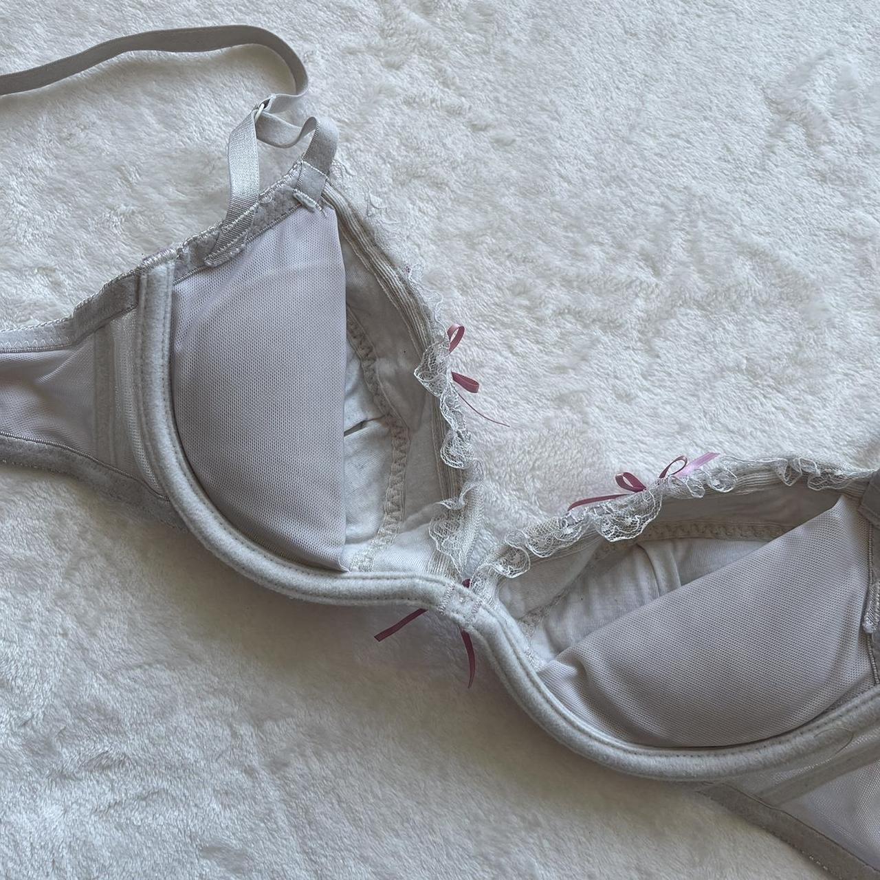 coquette white lace & bow bra ☆ $25 cutest dainty... - Depop