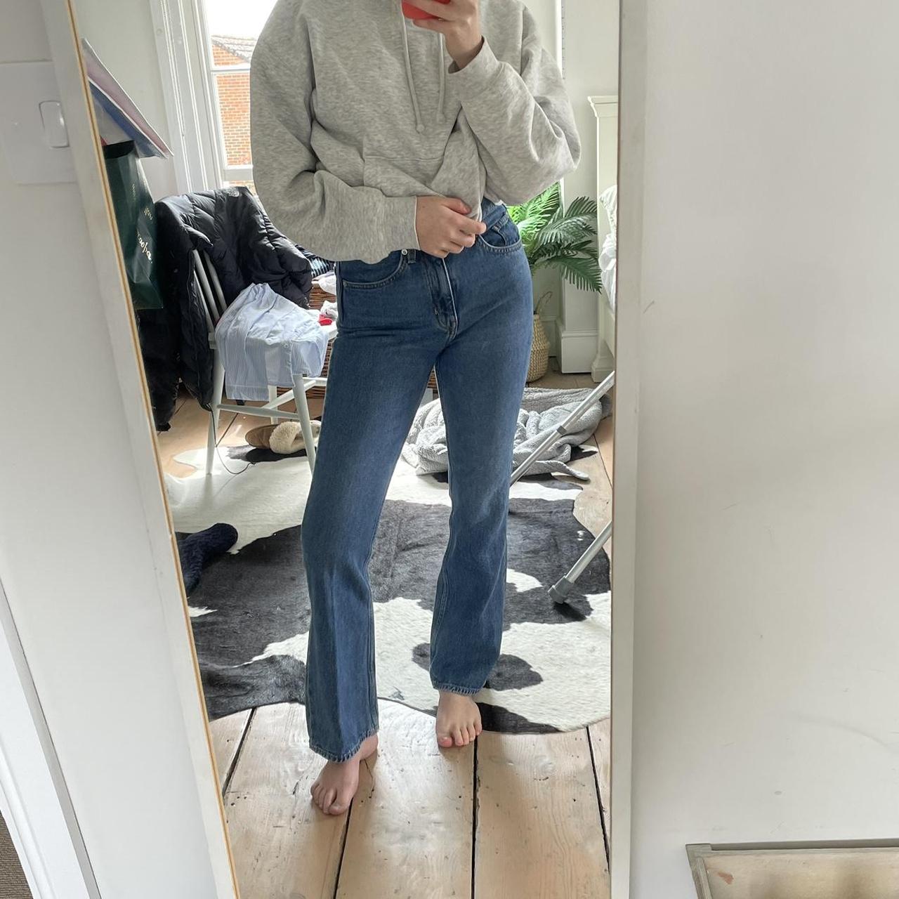 weekday flared jeans such nice thick quality denim... - Depop