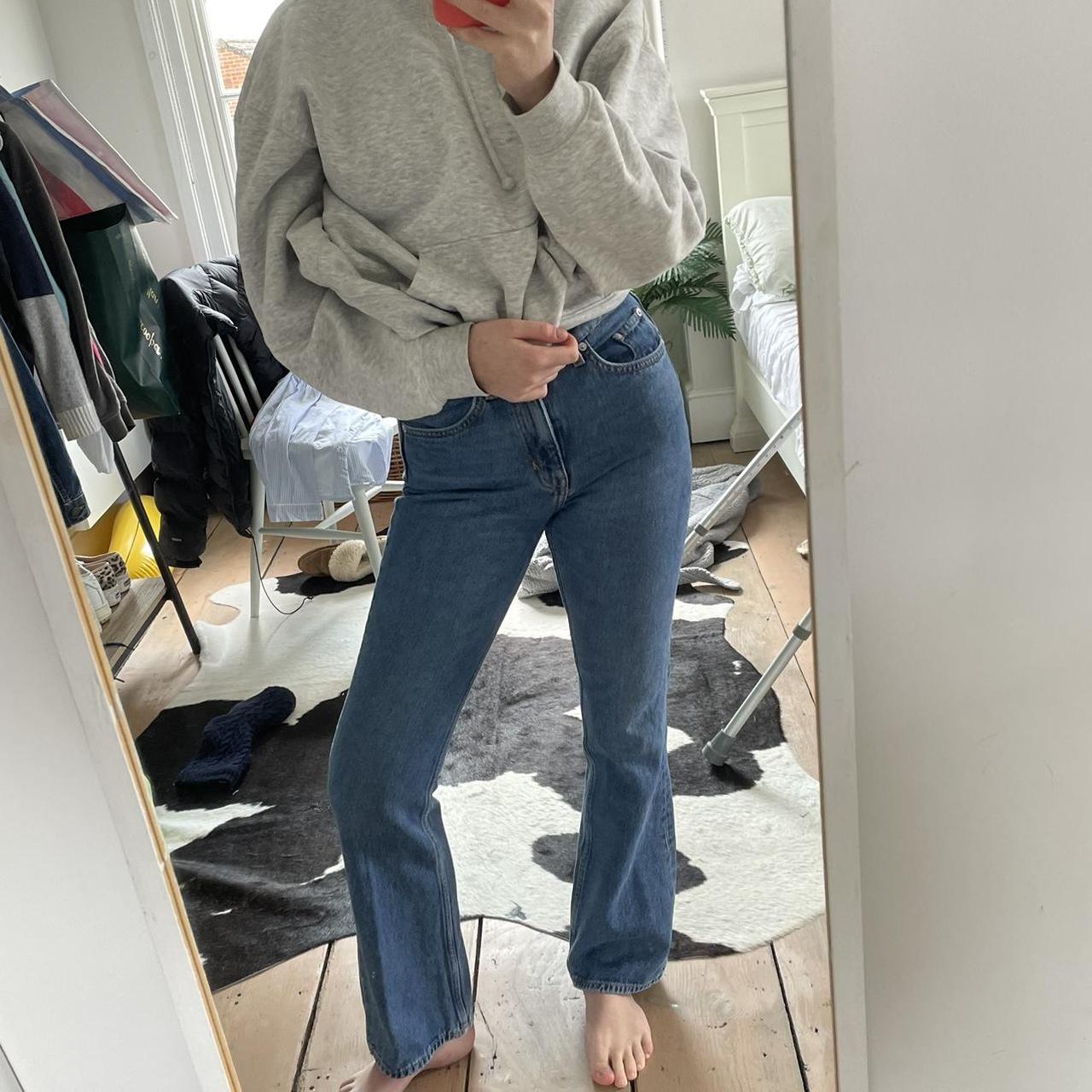 weekday flared jeans such nice thick quality denim... - Depop