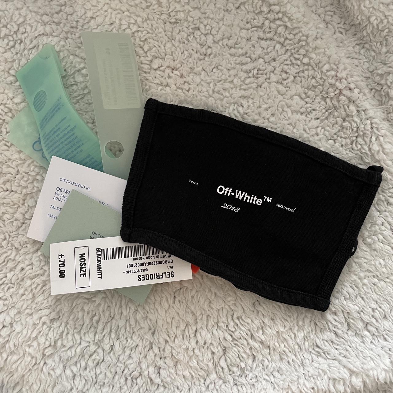 Brand New Black Off-White Face Mask (purchased at... - Depop