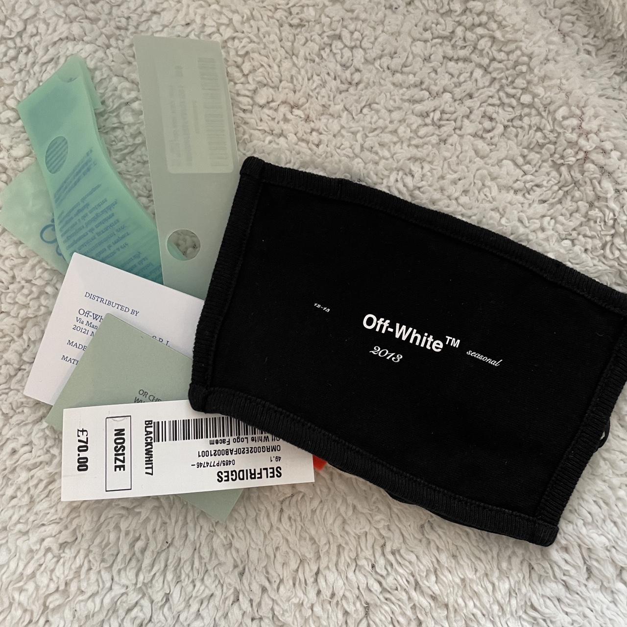 Brand New Black Off-White Face Mask (purchased at... - Depop
