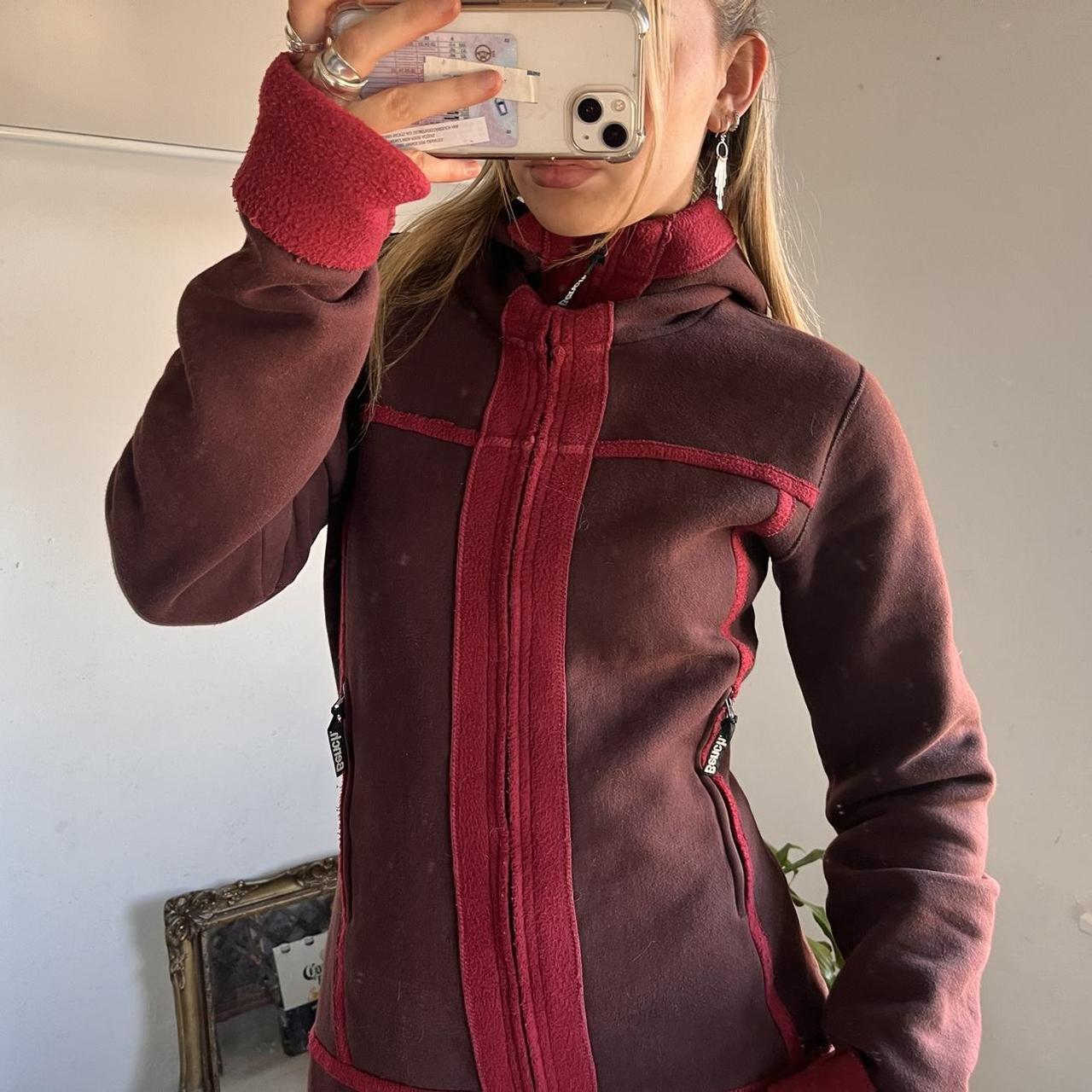 90s archive bench maxi long afghan zip up... | Depop