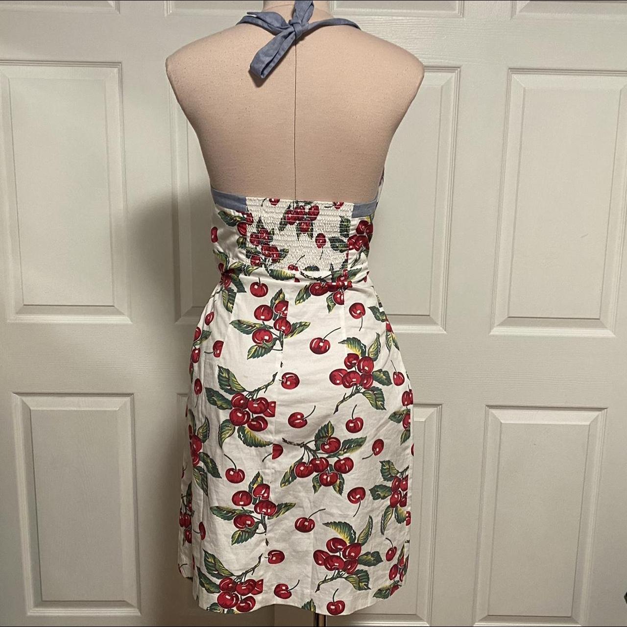 Vintage Tommy Hilfiger Cherry Halter Dress Please... - Depop