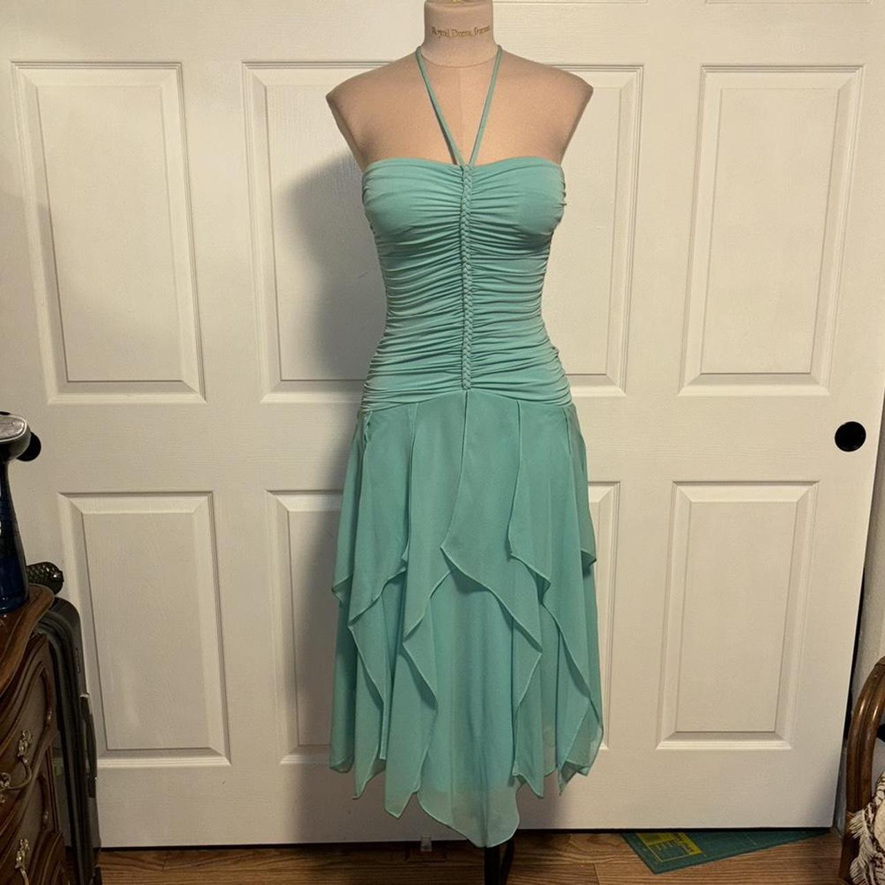 Insanely Iconic Y2K Aquamarine BCBG Asymmetrical... | Depop