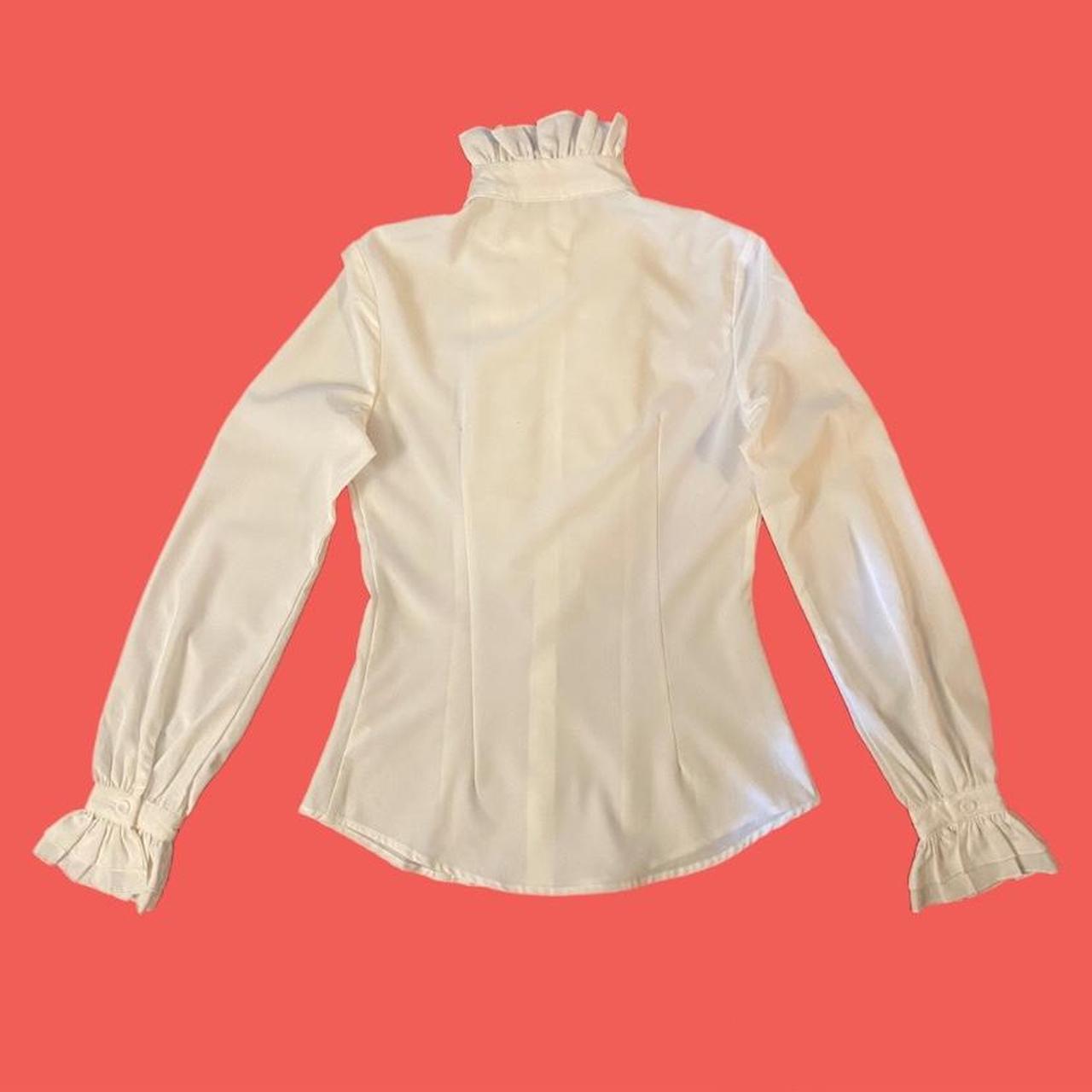 Ruffled high neck victorian Edwardian-era... - Depop