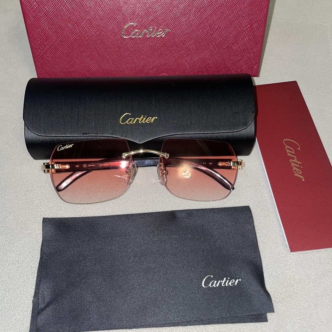 Buff Cartier Glasses Red Tint 1010 Condition Depop