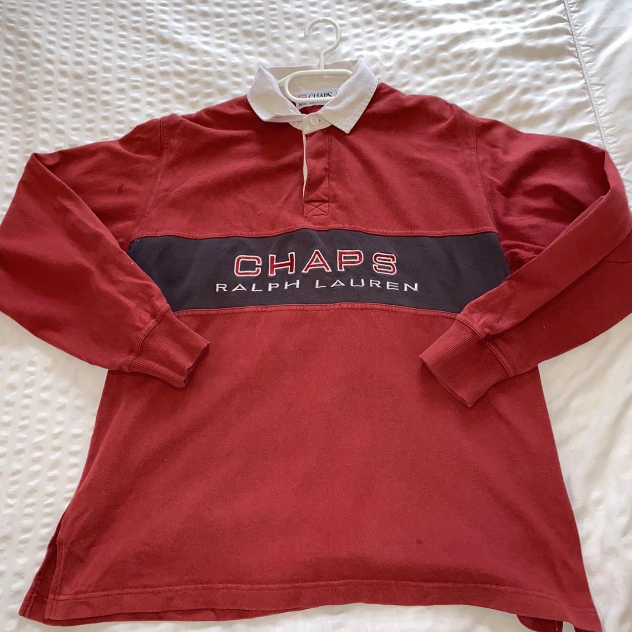 Rare Chaps Ralph Lauren rugby shirt size M (would... - Depop