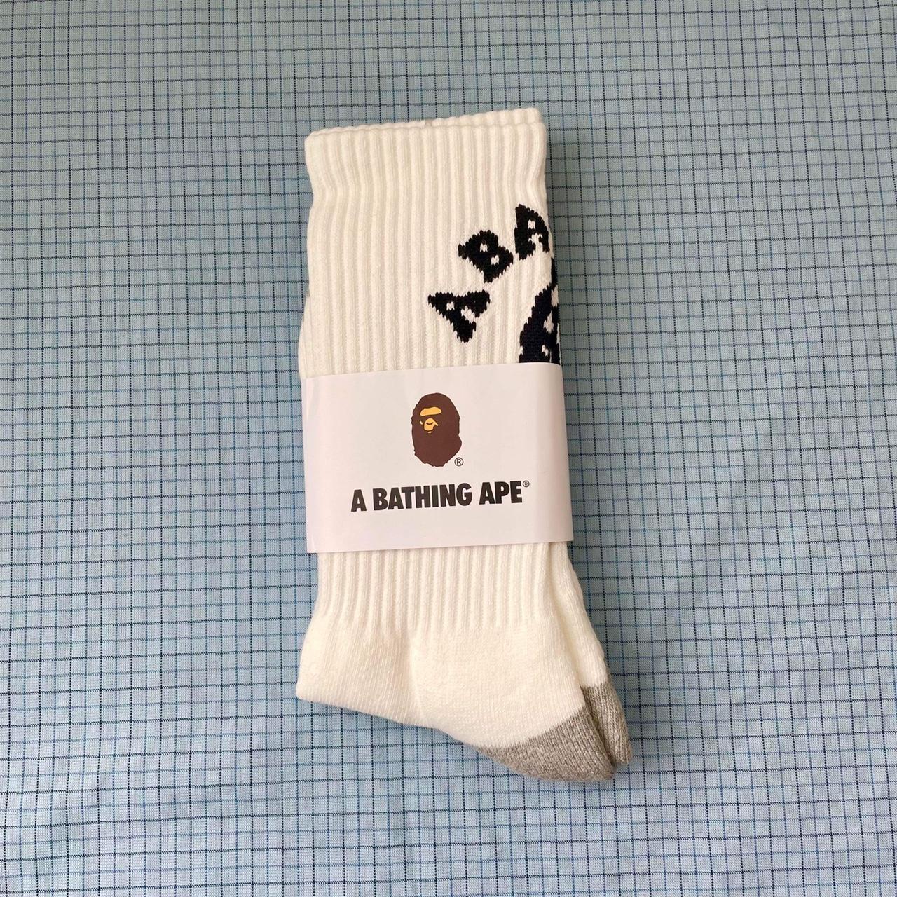 Bape a bathing ape socks Reccomend size 5-8 New - Depop