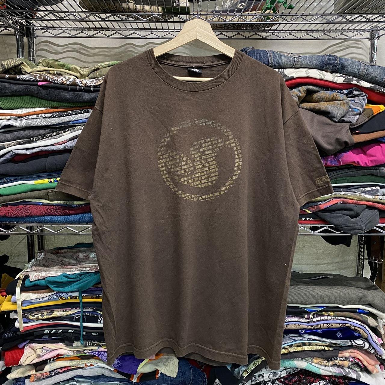 Early 2000s brown DVS skate shoes graphic tee Dm... | Depop