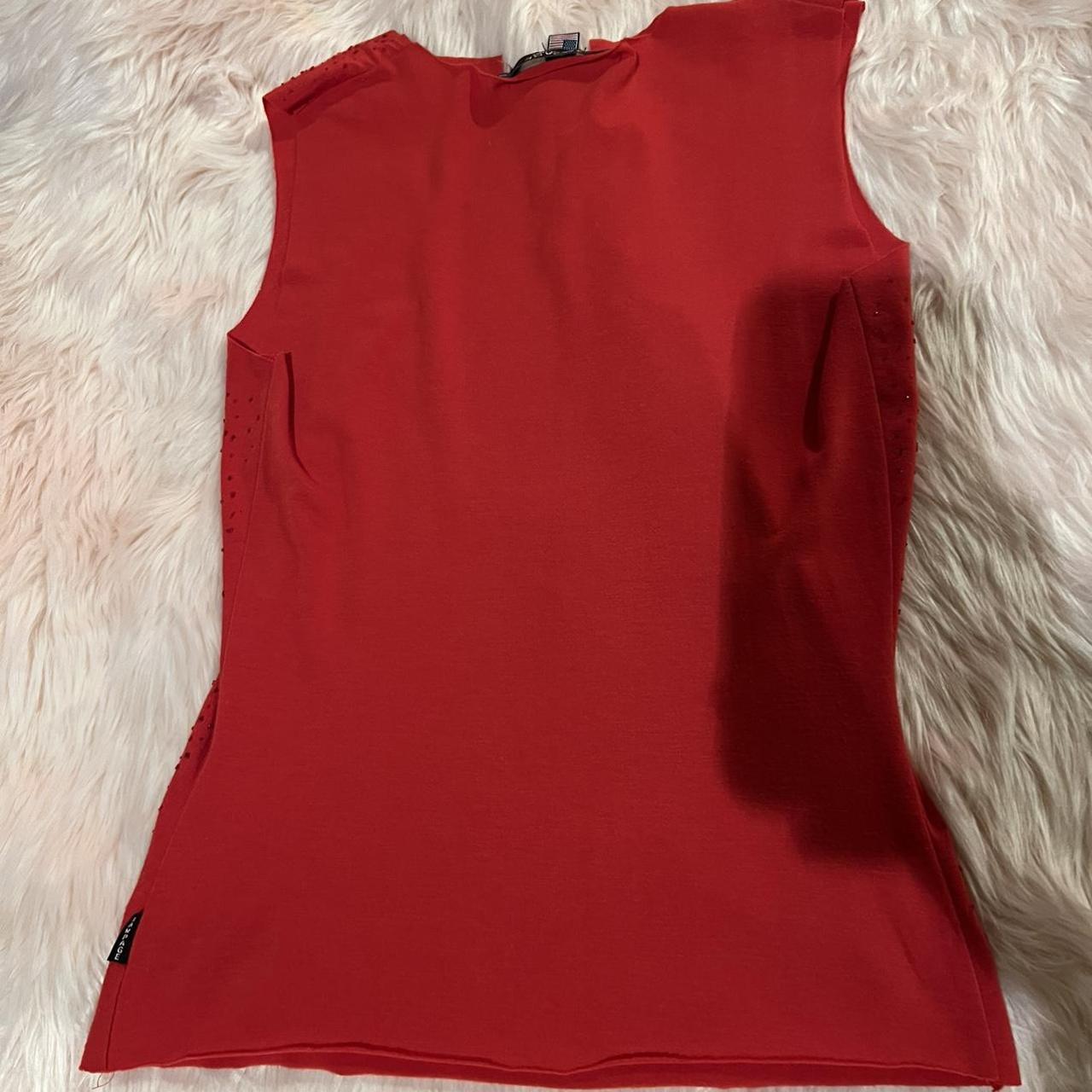 Beautiful beaded red vintage Y2K top by the brand... - Depop