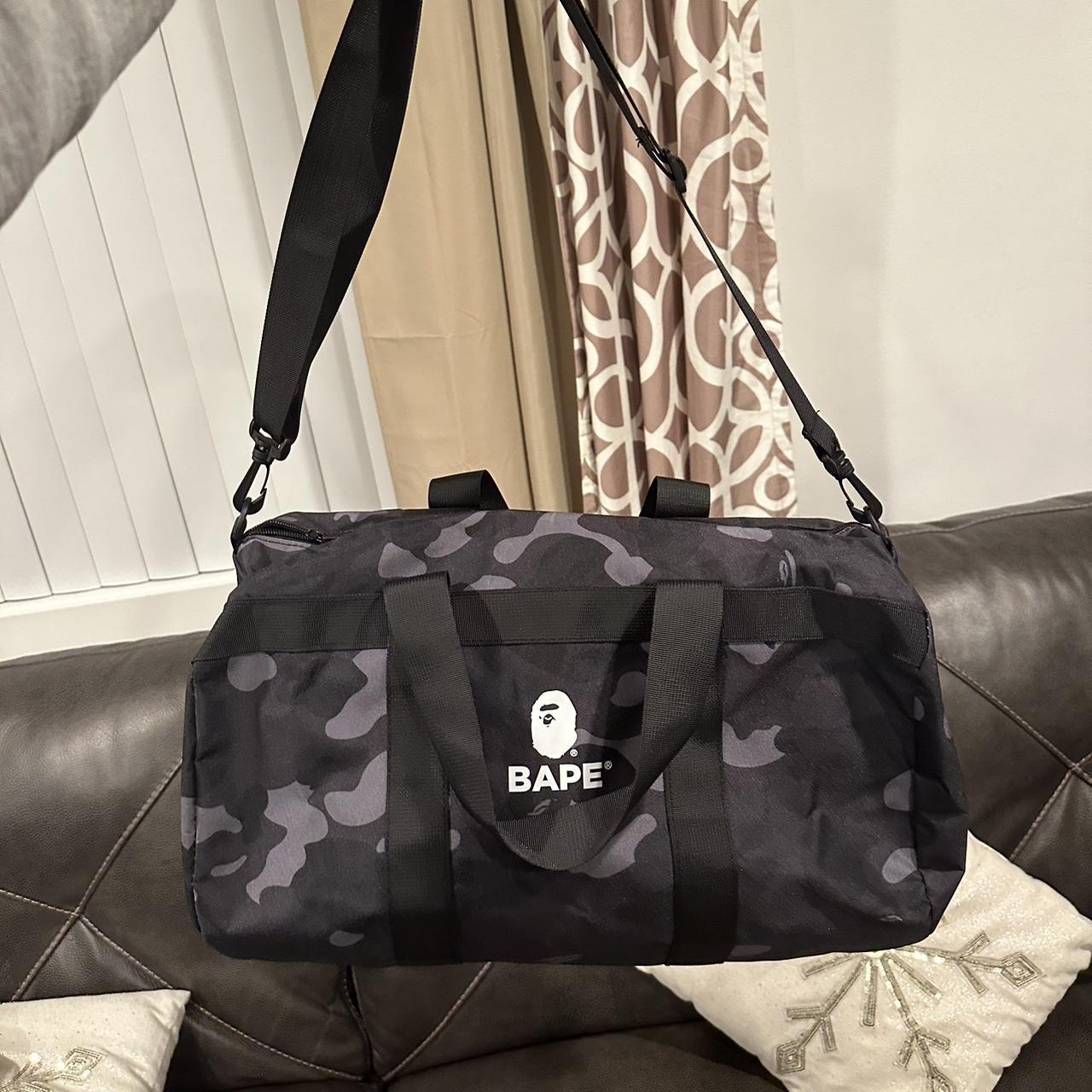 black bape duffle bag brand new dimensions: 10.6in h... - Depop