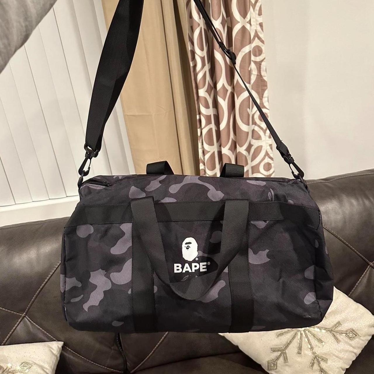 black bape duffle bag brand new dimensions: 10.6in h... | Depop