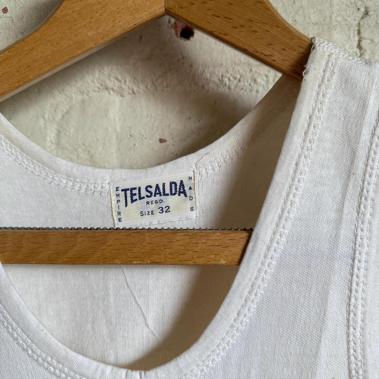 1960s White Cotton British Vest Size... | Depop