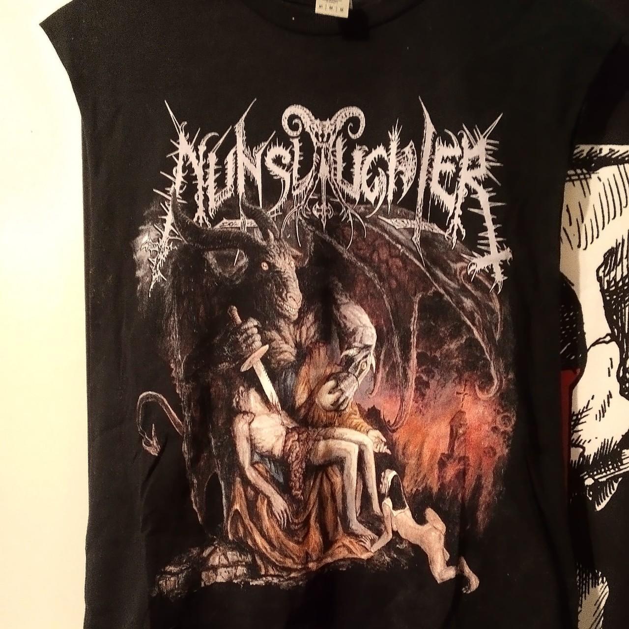 Nunslaughter red is the color of ripping death 2... - Depop