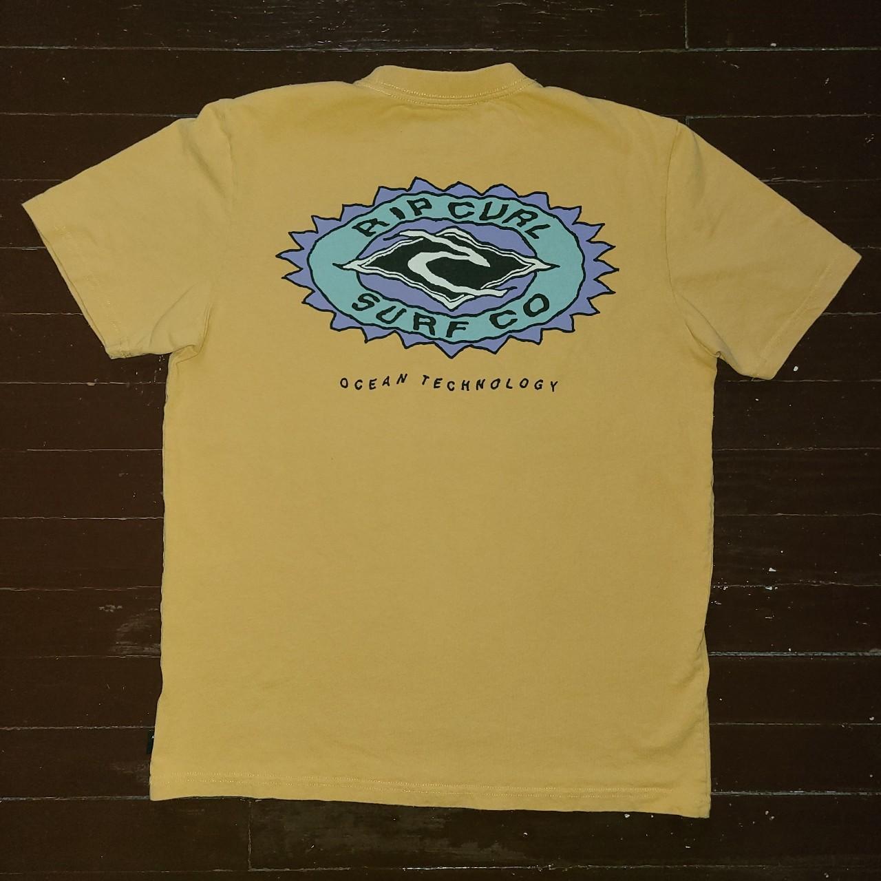 Rip Curl Men's Yellow T-shirt | Depop