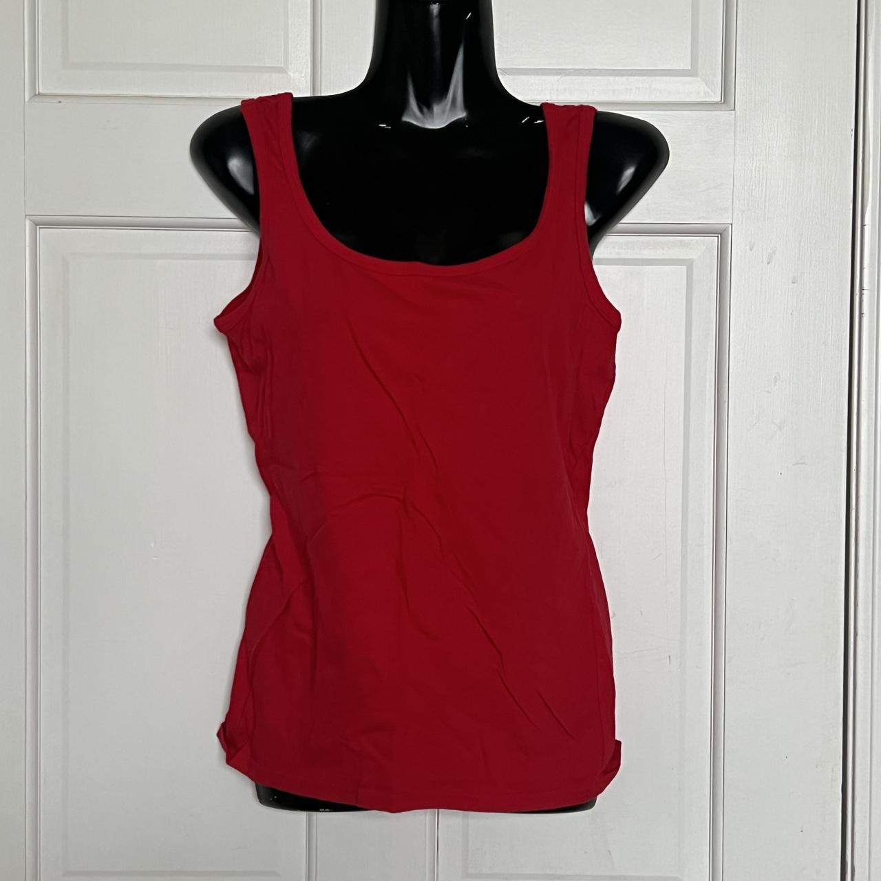 basic staple red tank - Depop
