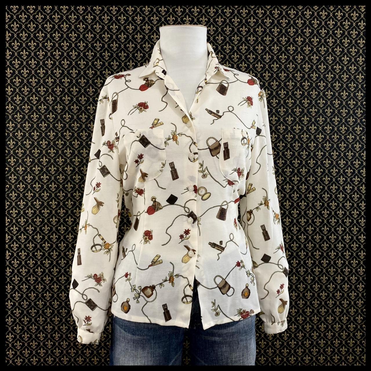 Vintage nineties blouse. No size label, so please... - Depop