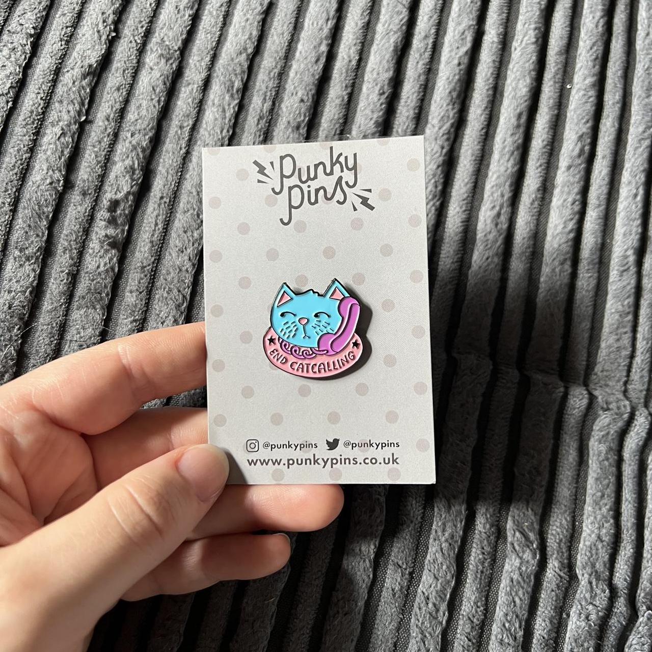 Punky Pins End Cat Calling Enamel Pin! Great... - Depop