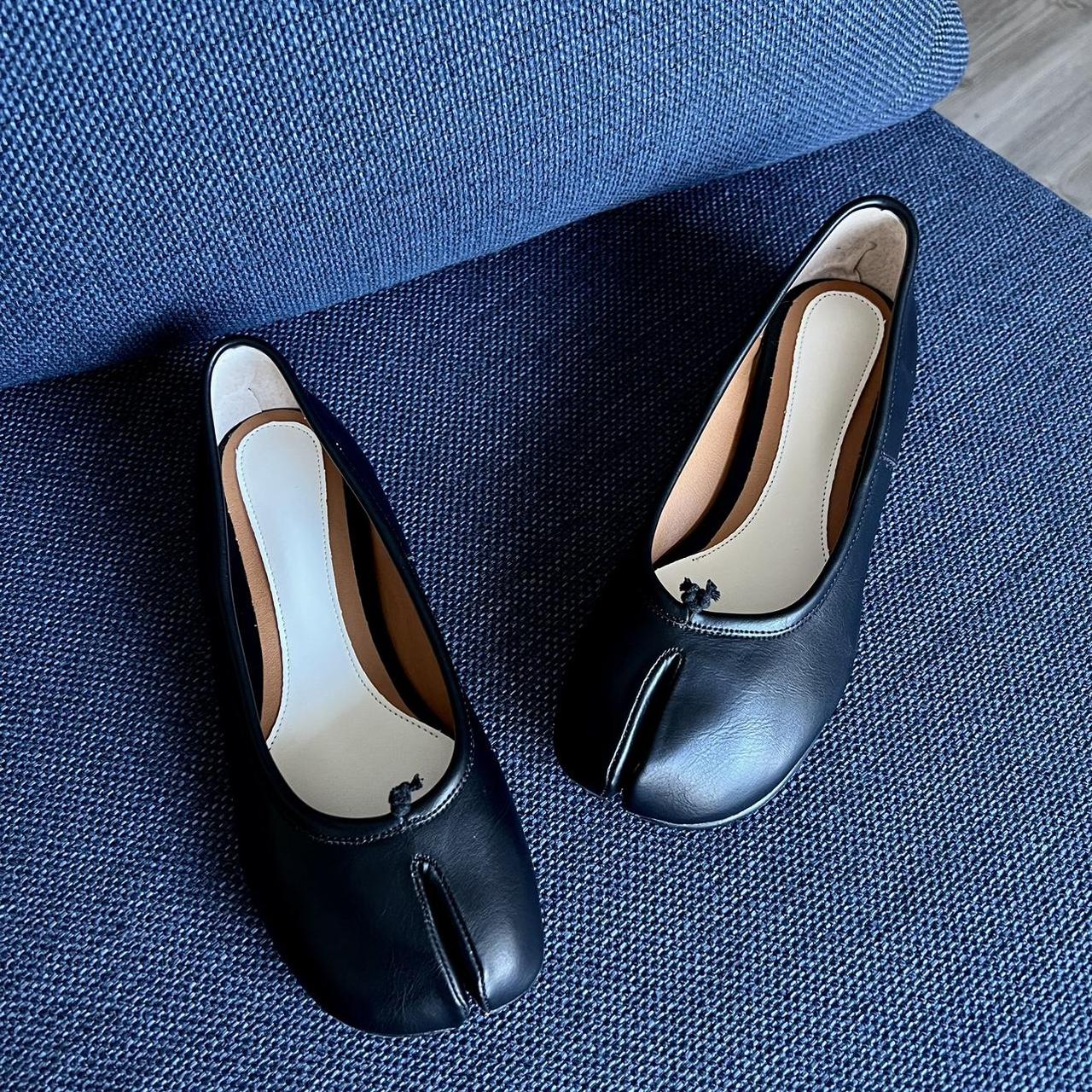 Genuine leather tabi flats Amazing quality, soft... - Depop