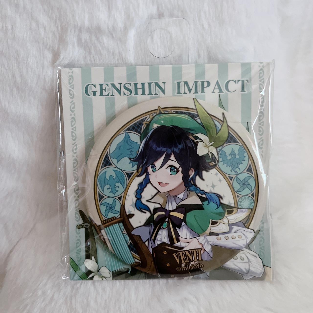 official genshin impact mihoyo venti pin/metal... - Depop