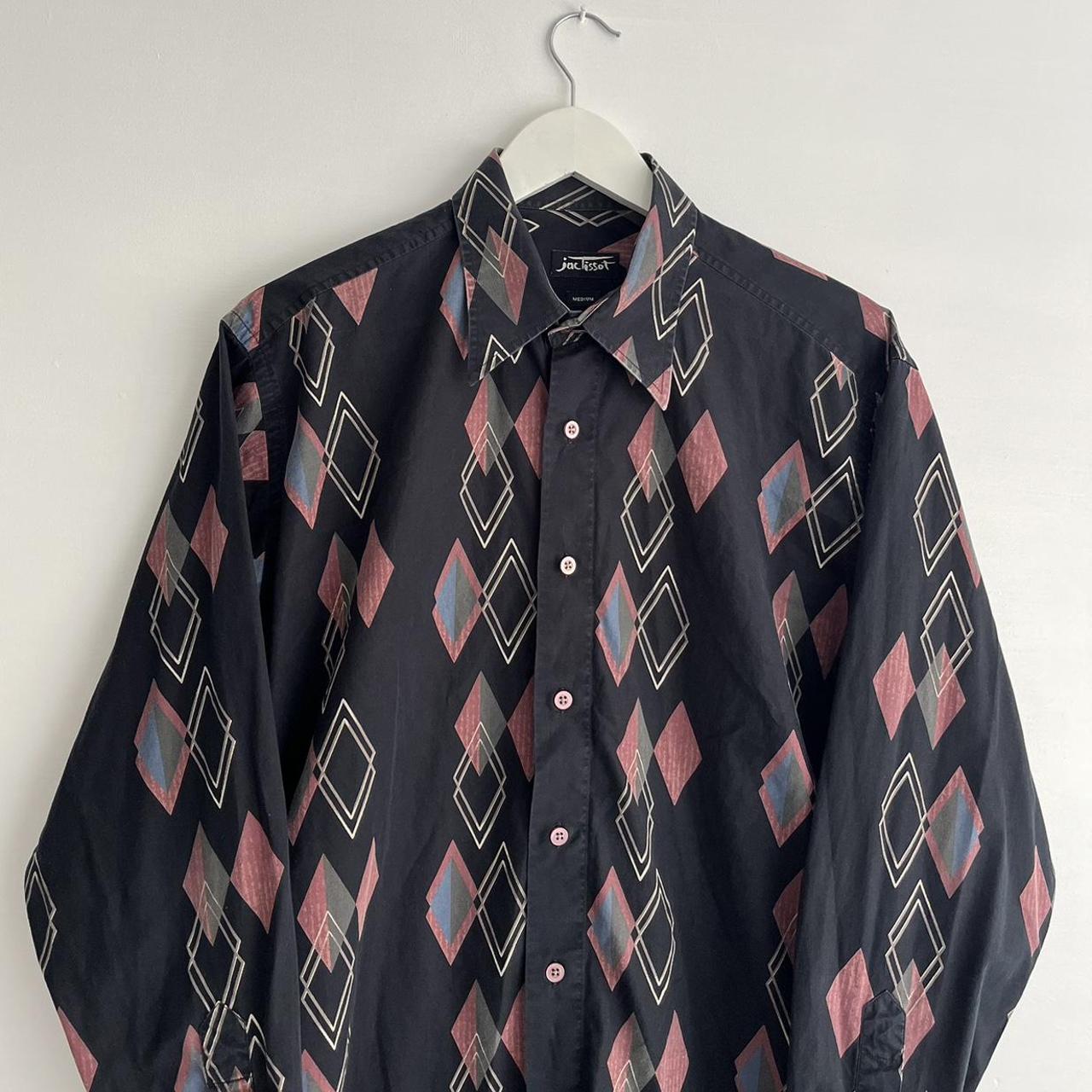 Vintage Jac Tissot button down shirt with a diamond... | Depop
