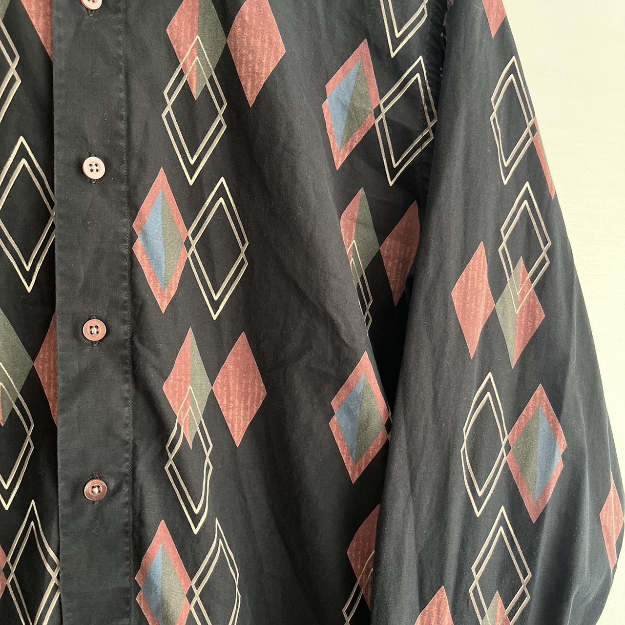 Vintage Jac Tissot button down shirt with a diamond... | Depop