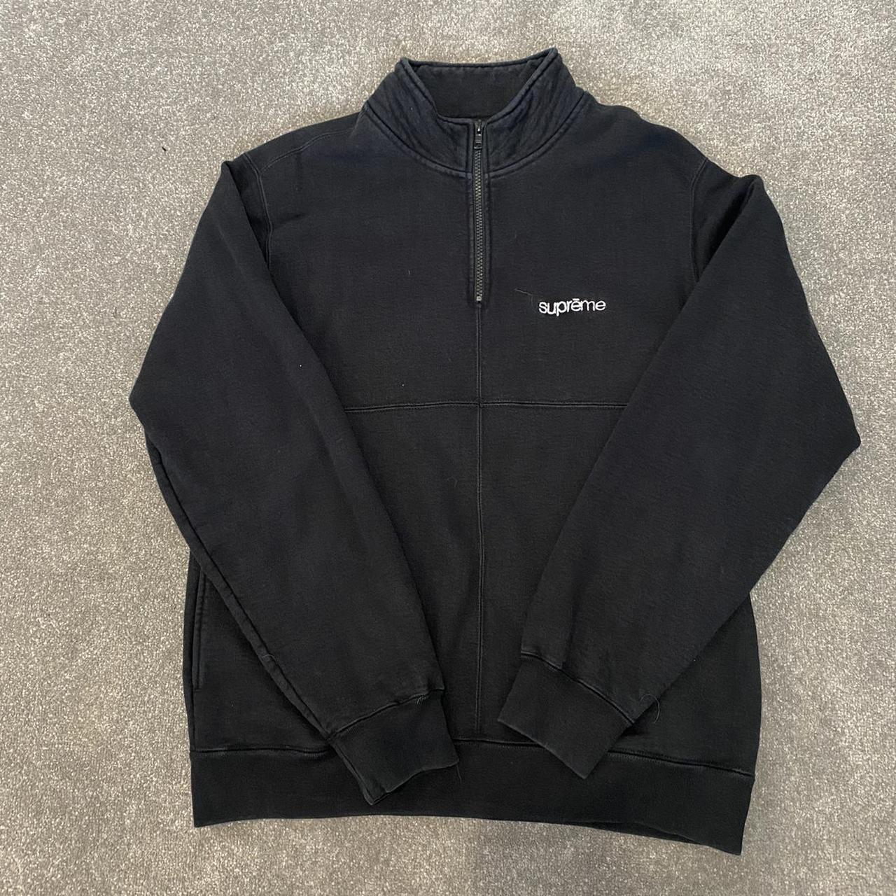Supreme Quarter Zip In good condition just slight... - Depop