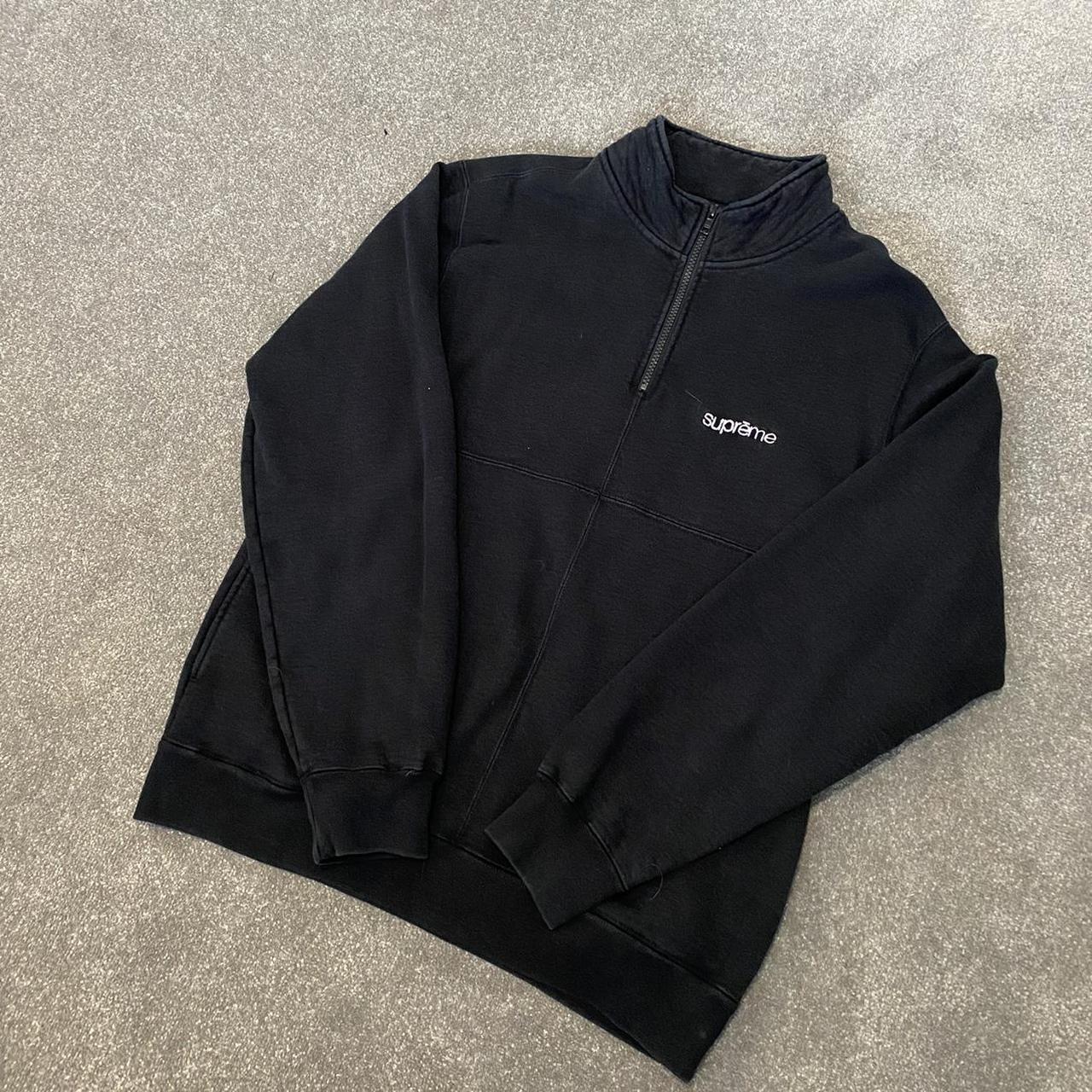 Supreme Quarter Zip In good condition just slight... - Depop
