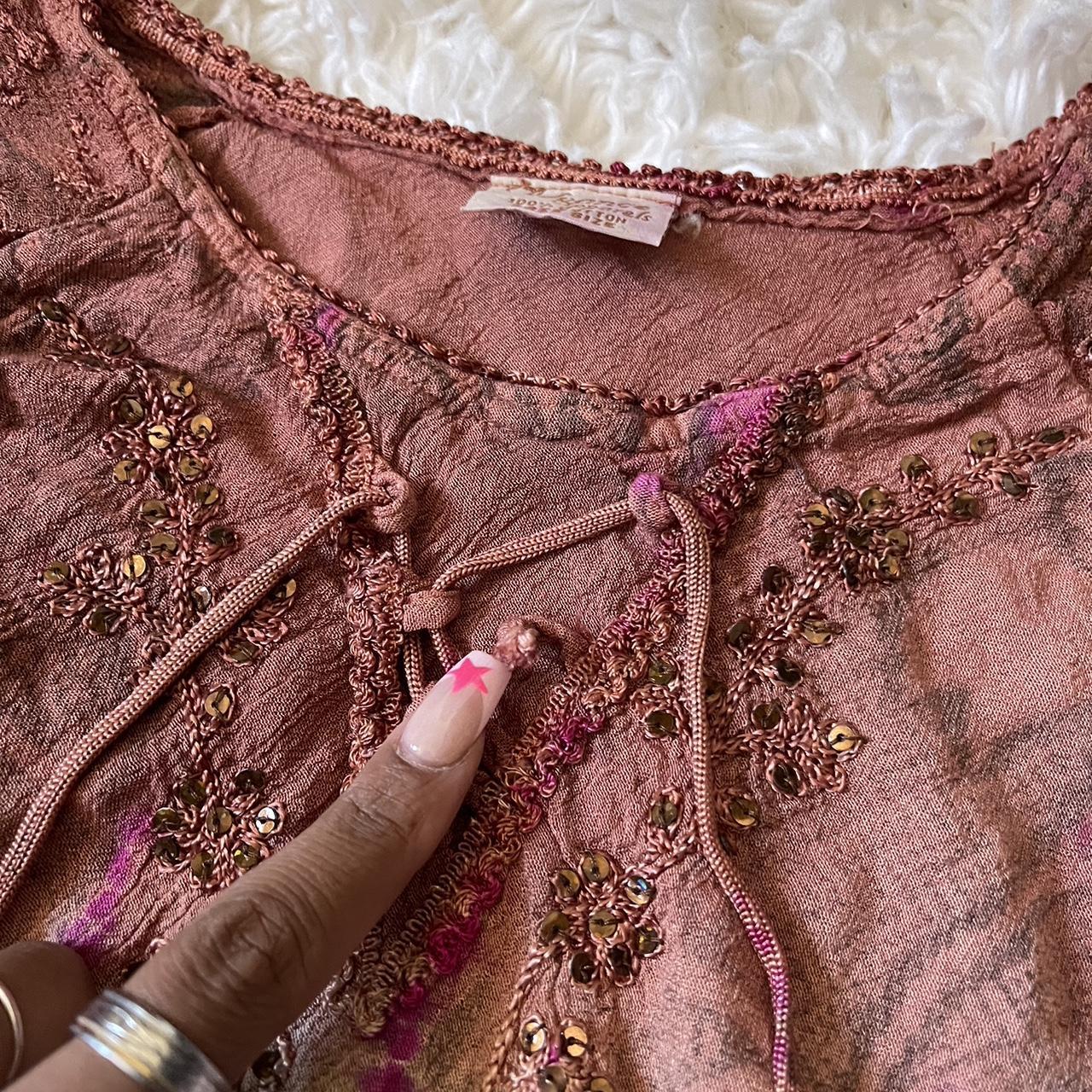 WHIMSYGOTH HIPPE BLOUSE TOP Flaw shown, one of the... - Depop