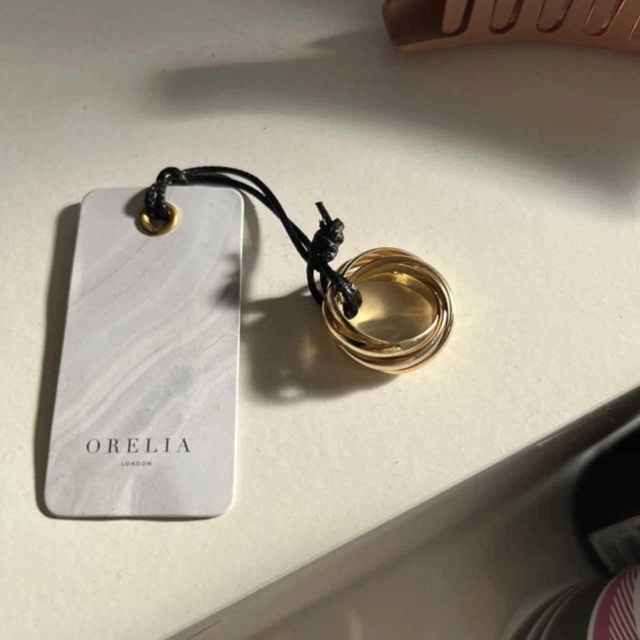 Orelia interlocking gold ring 22mm s/m Brand new... - Depop