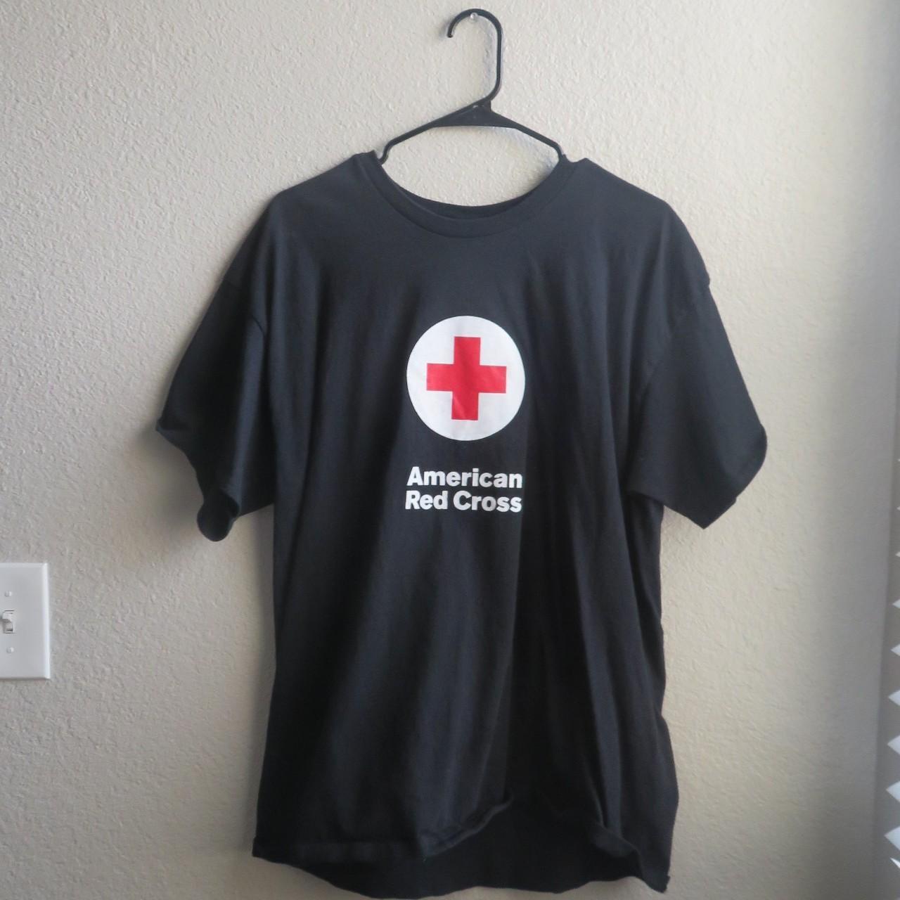 Red Cross shirt - black - Depop