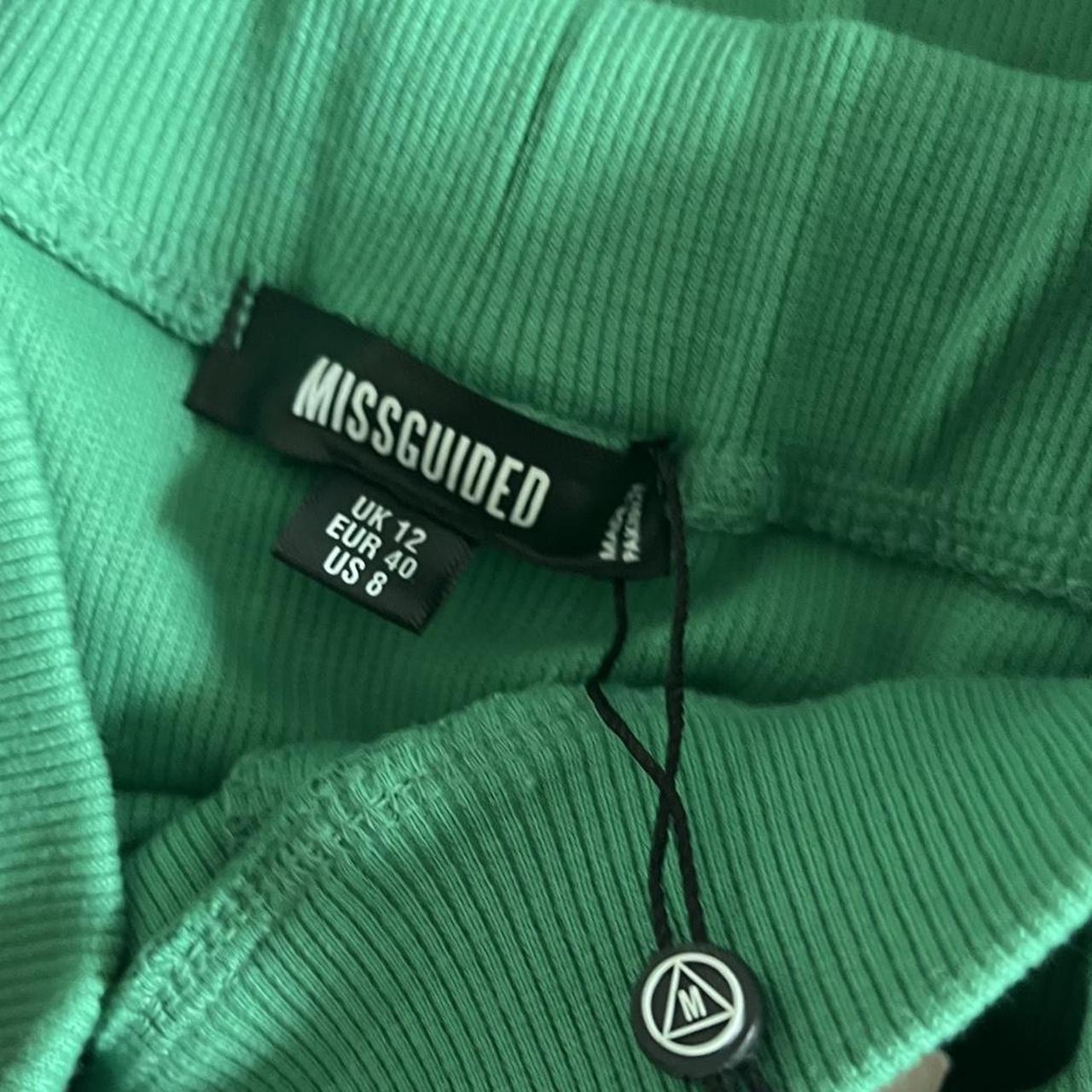 Missguided green skirt and top co ord / set Never... - Depop