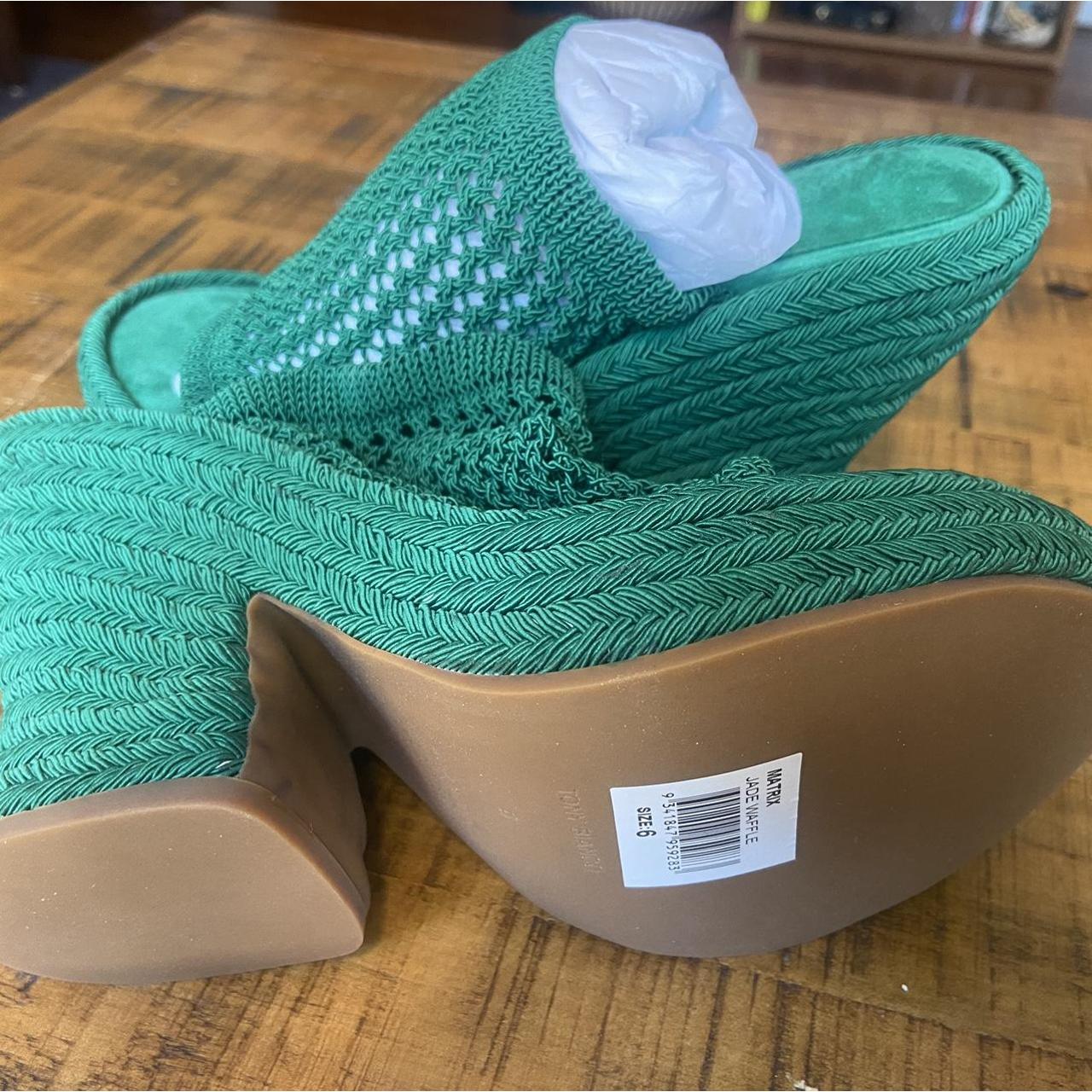 Jade Waffle Wicker textured wedges TONY... - Depop