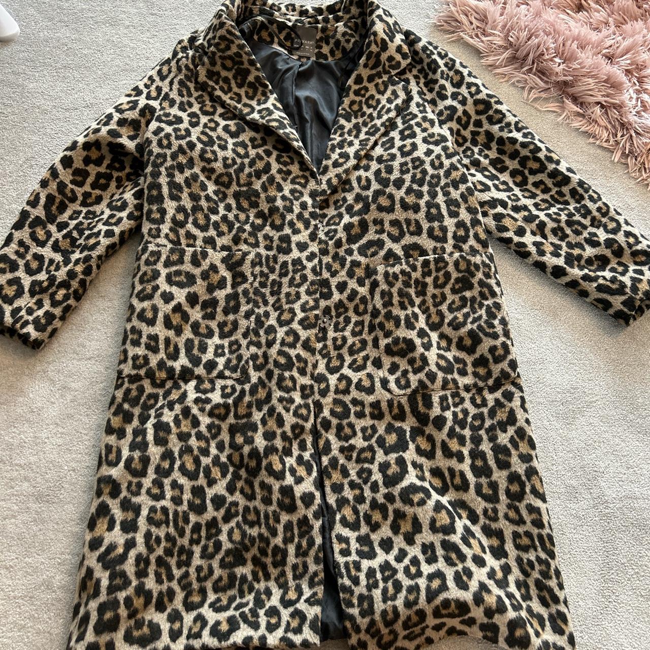 Long leopard print coat jacket Long blazer PRIMARK - Depop