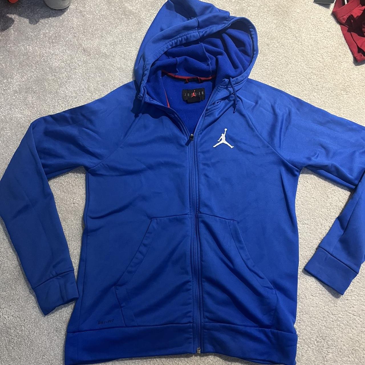 Dark Blue Jordan zip up jacket Worn once, so... - Depop