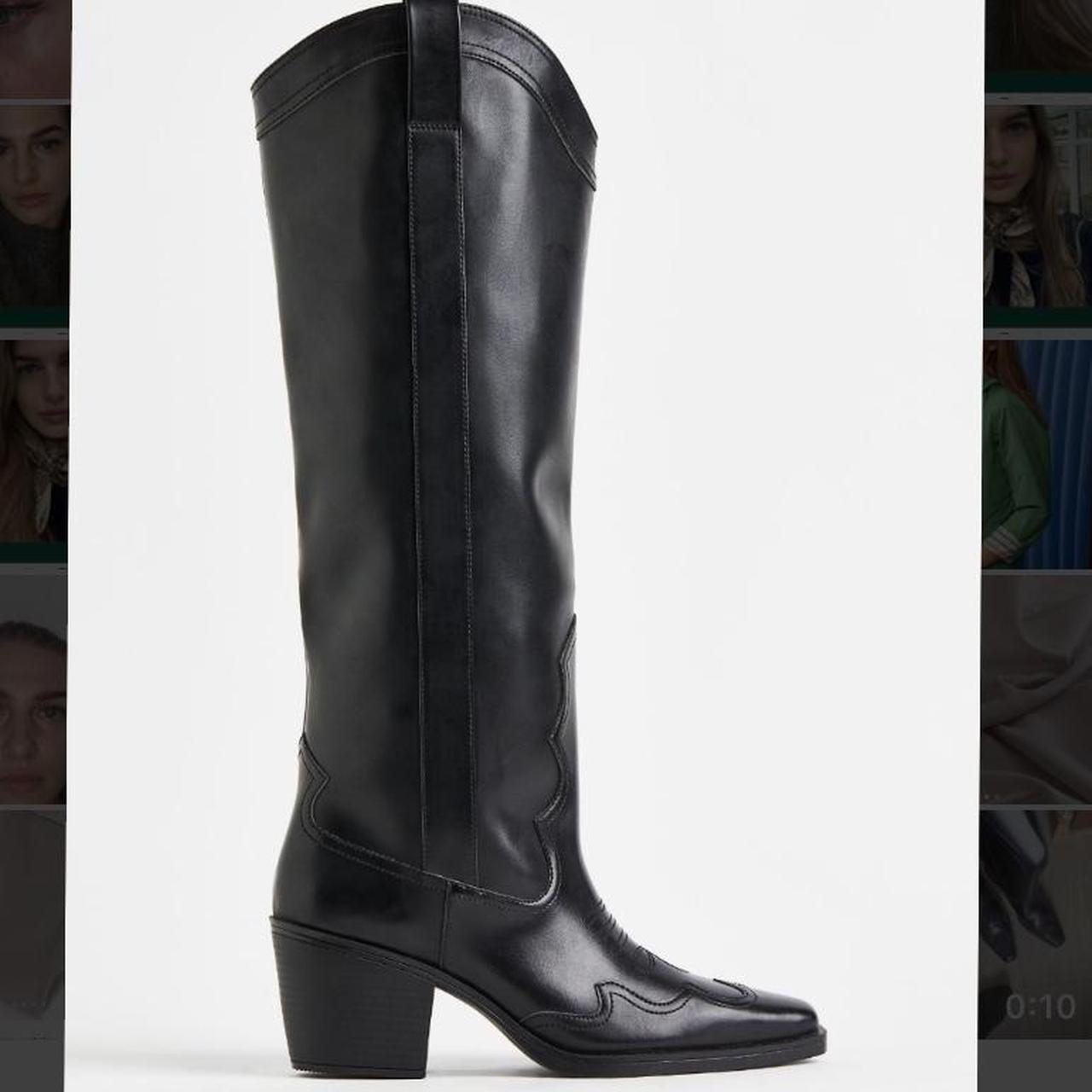 H&m knee high boots size eu41 uk8 Worn once - Depop