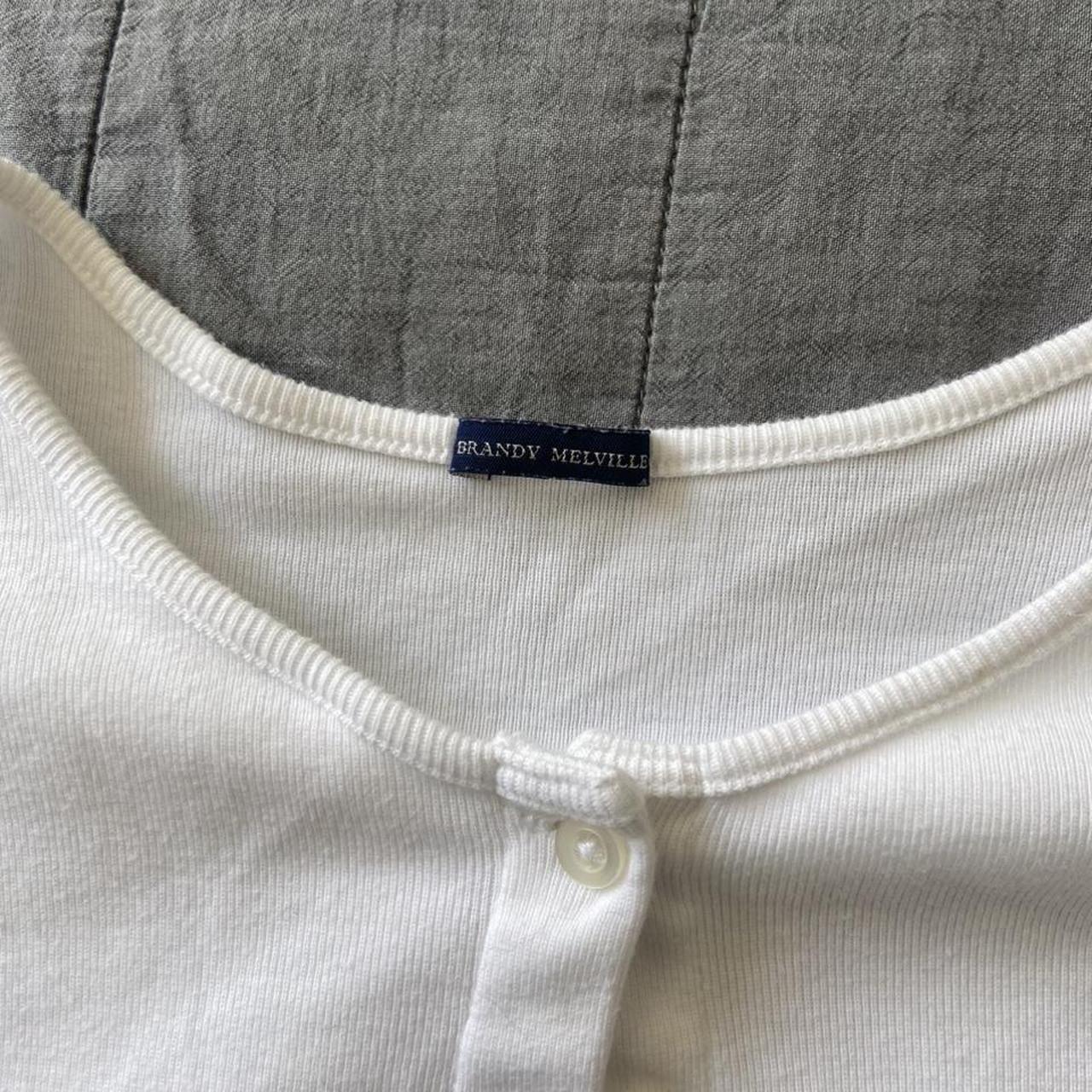 Really cute brandy Melville long sleeve white button... - Depop