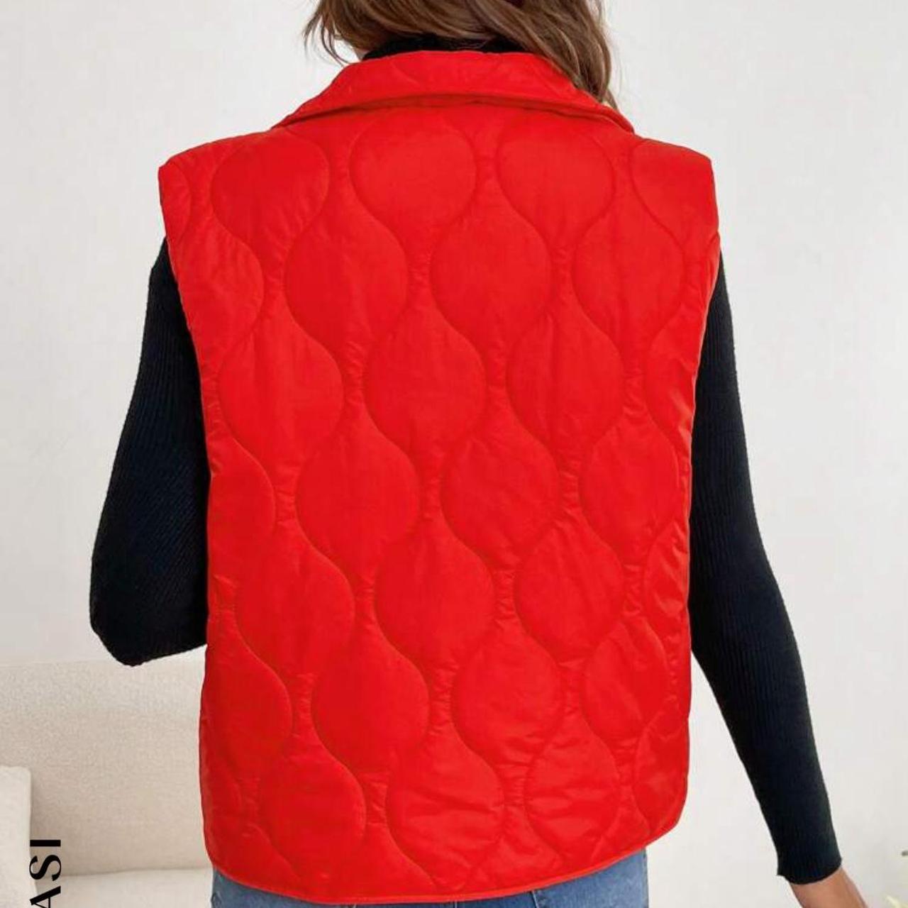 Red gillet. Worn once perfect condition €12... - Depop