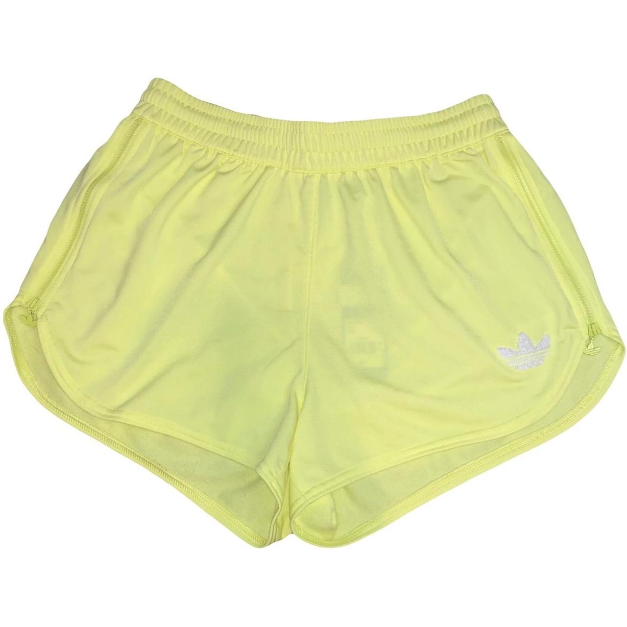 Neon adidas shorts, embroidered logo, workable... | Depop