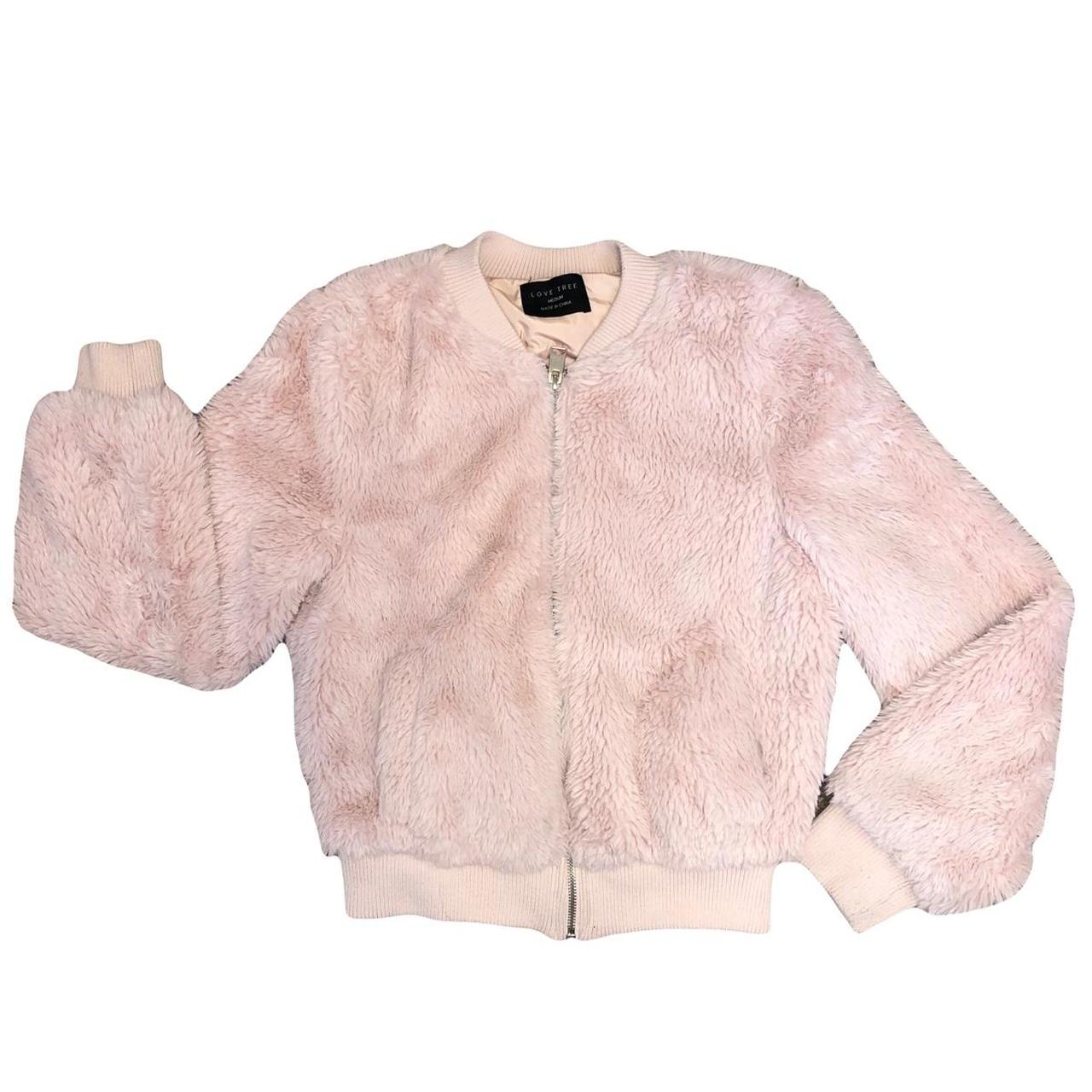 Pink fuzzy jacket, stay cute, warm & cozy this... - Depop