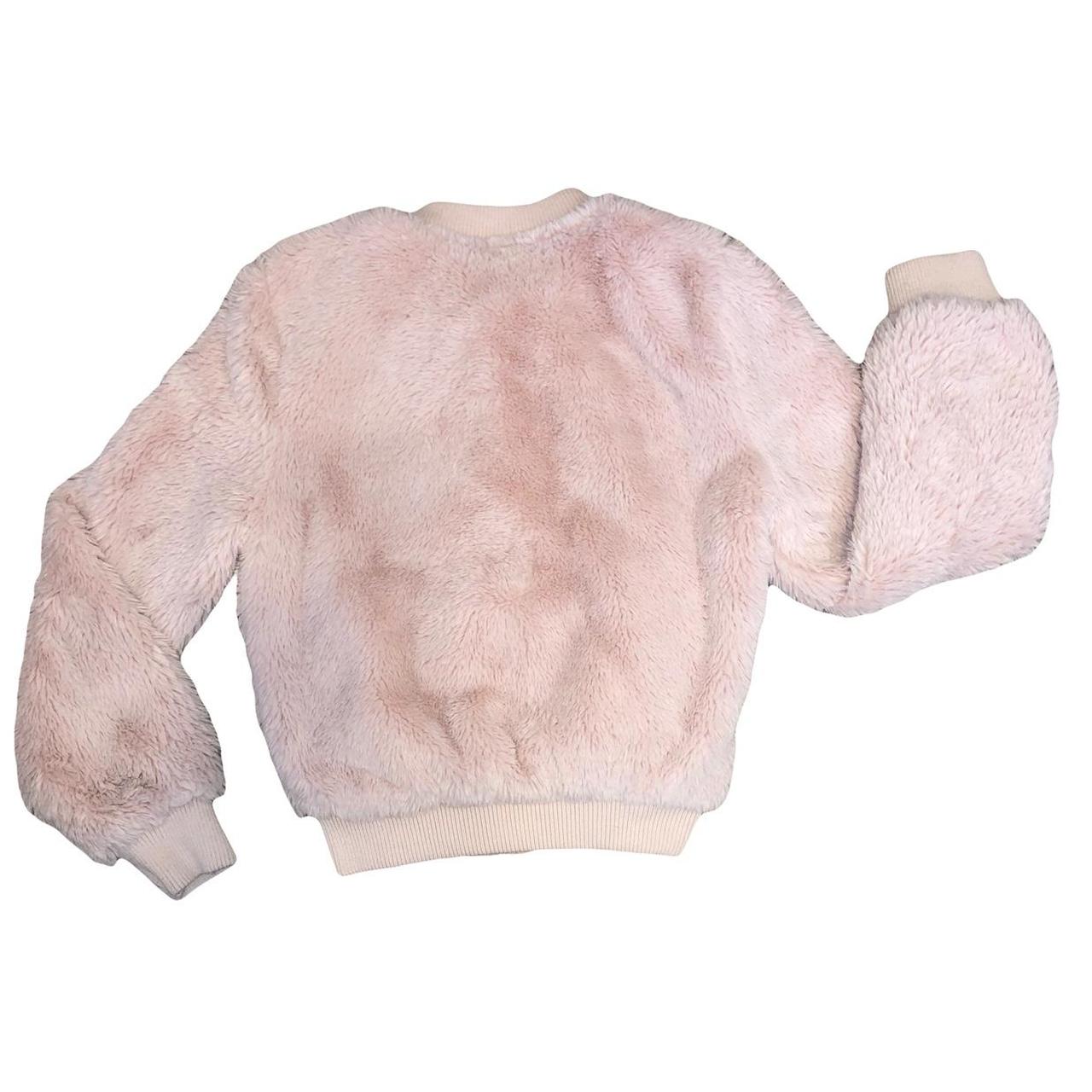 Pink fuzzy jacket, stay cute, warm & cozy this... - Depop
