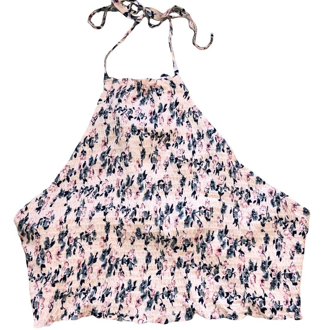 Pink halter crop, open back, perfect for... - Depop