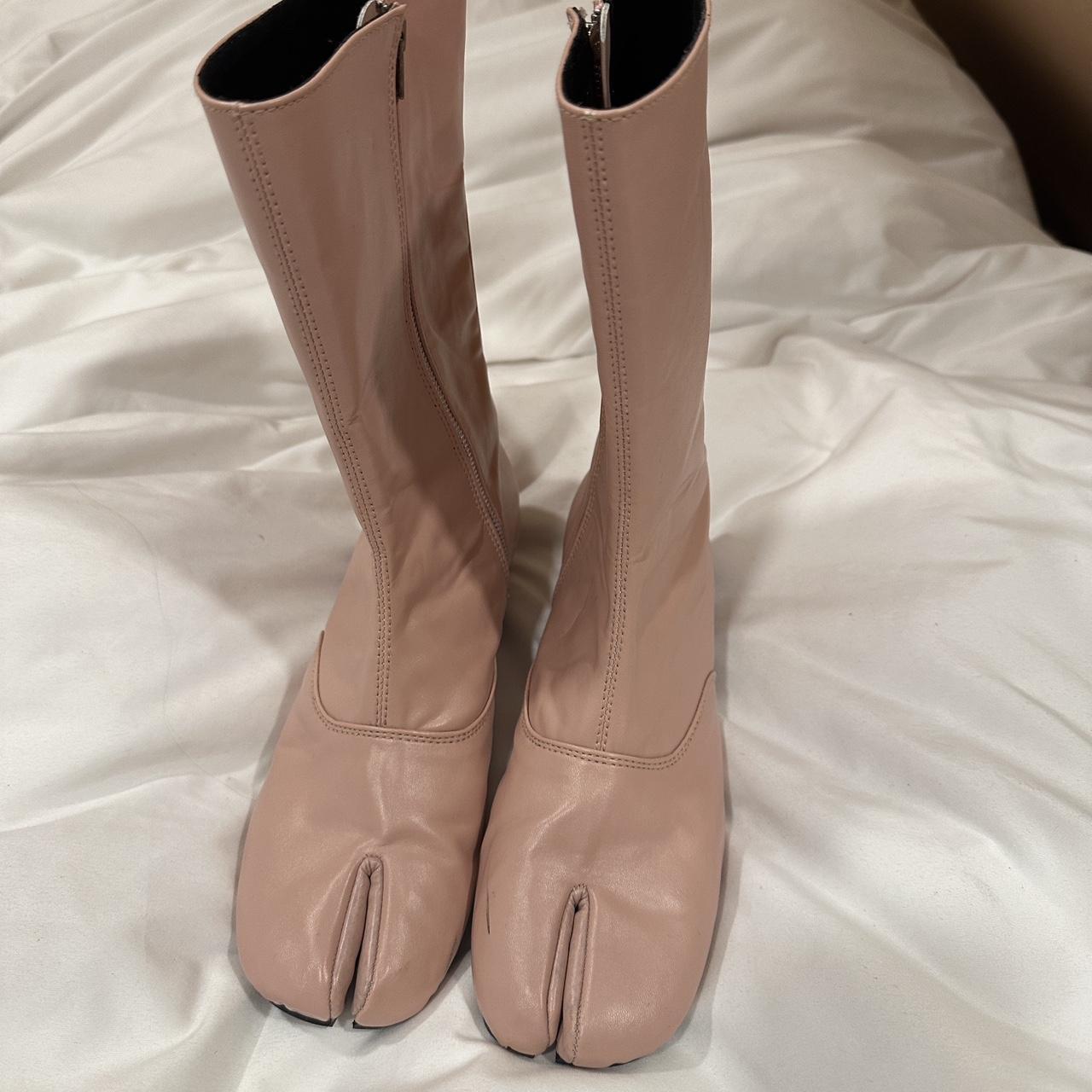 RIDE.INC tabi camel toes boots light pink... - Depop