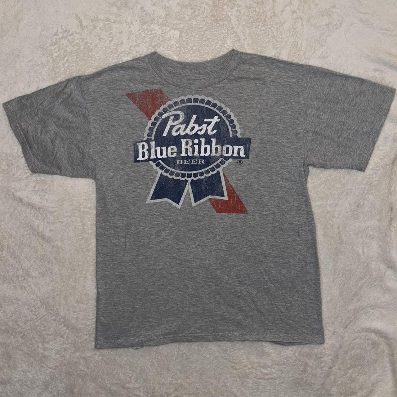 Pabst Blue Ribbon Beer Logo Tee - size : medium -... - Depop