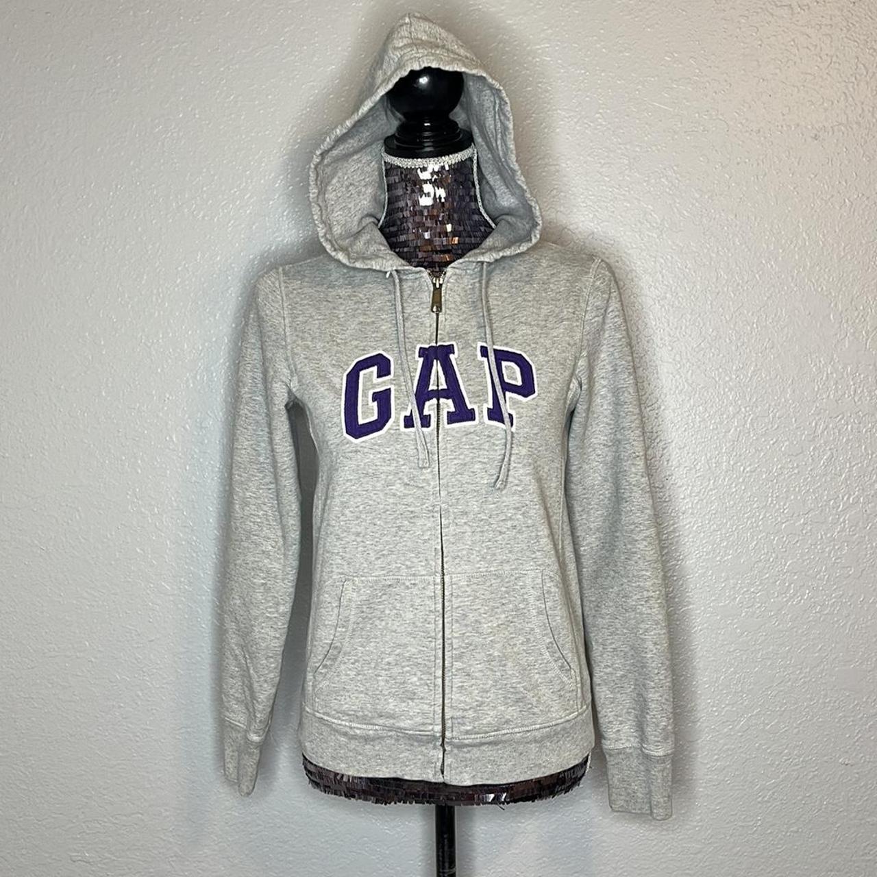 GAP Gray Zip Jacket Small Like new condition Zips... - Depop