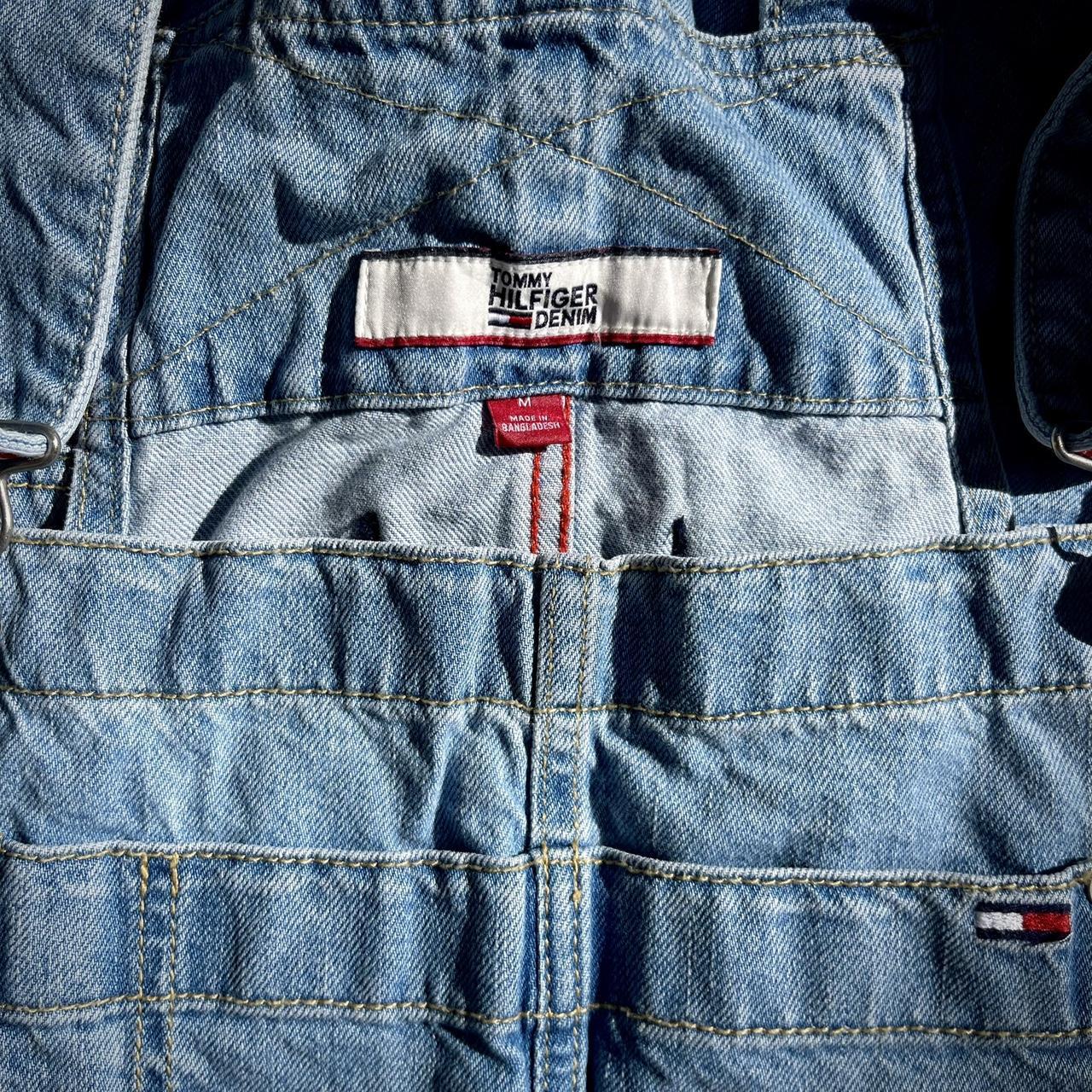 Tommy Hilfiger cut off overalls #tommy... - Depop