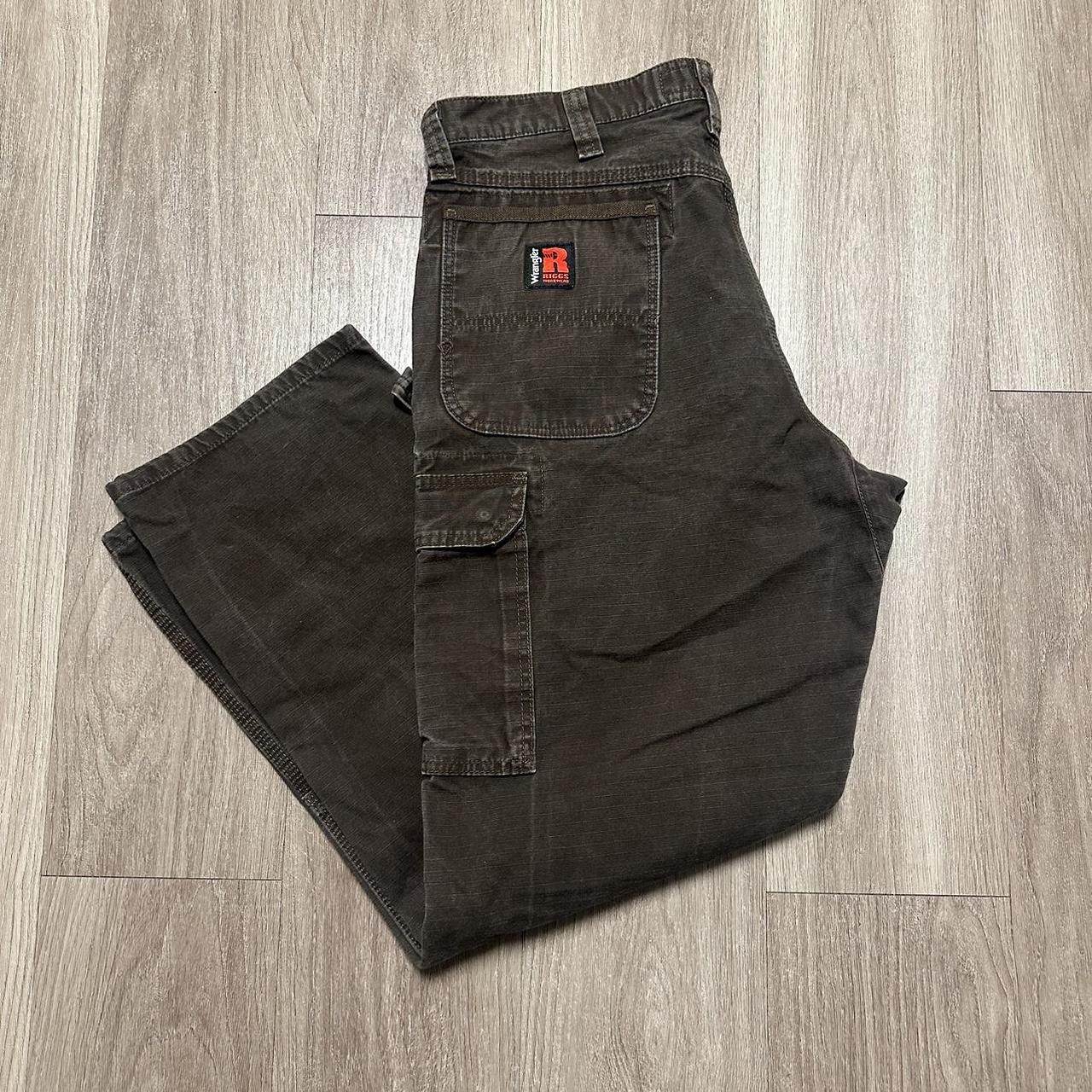 🔥🤠 WRANGLER RIGGS PANTS 🤠🔥 Brown wrangler Riggs... - Depop