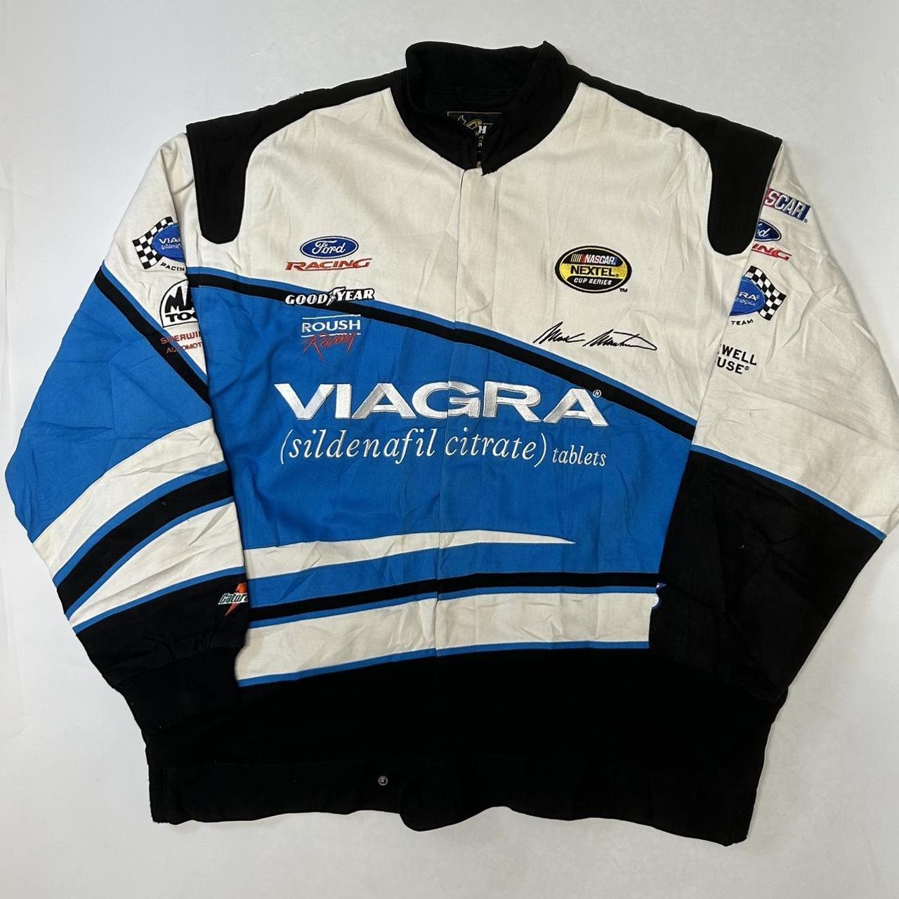 -Vintage NASCAR racing jacket -Ford Mark Martin... - Depop