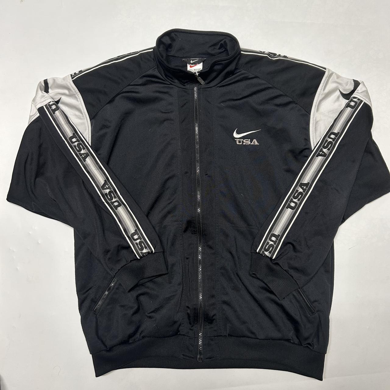 Vintage Nike USA 90s track jacket Size- L P2P-... - Depop