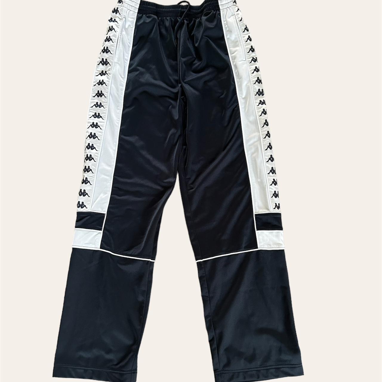 Vintage kappa side stripe track pants Size-... - Depop